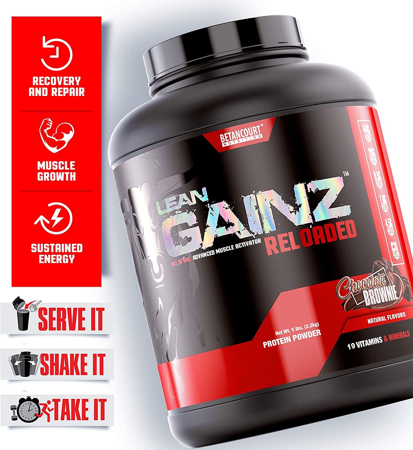 Betancourt Nutrition Lean Gainz Protein Blend 5.3 lb. - Chocolate Brownie | Natural Protein ...