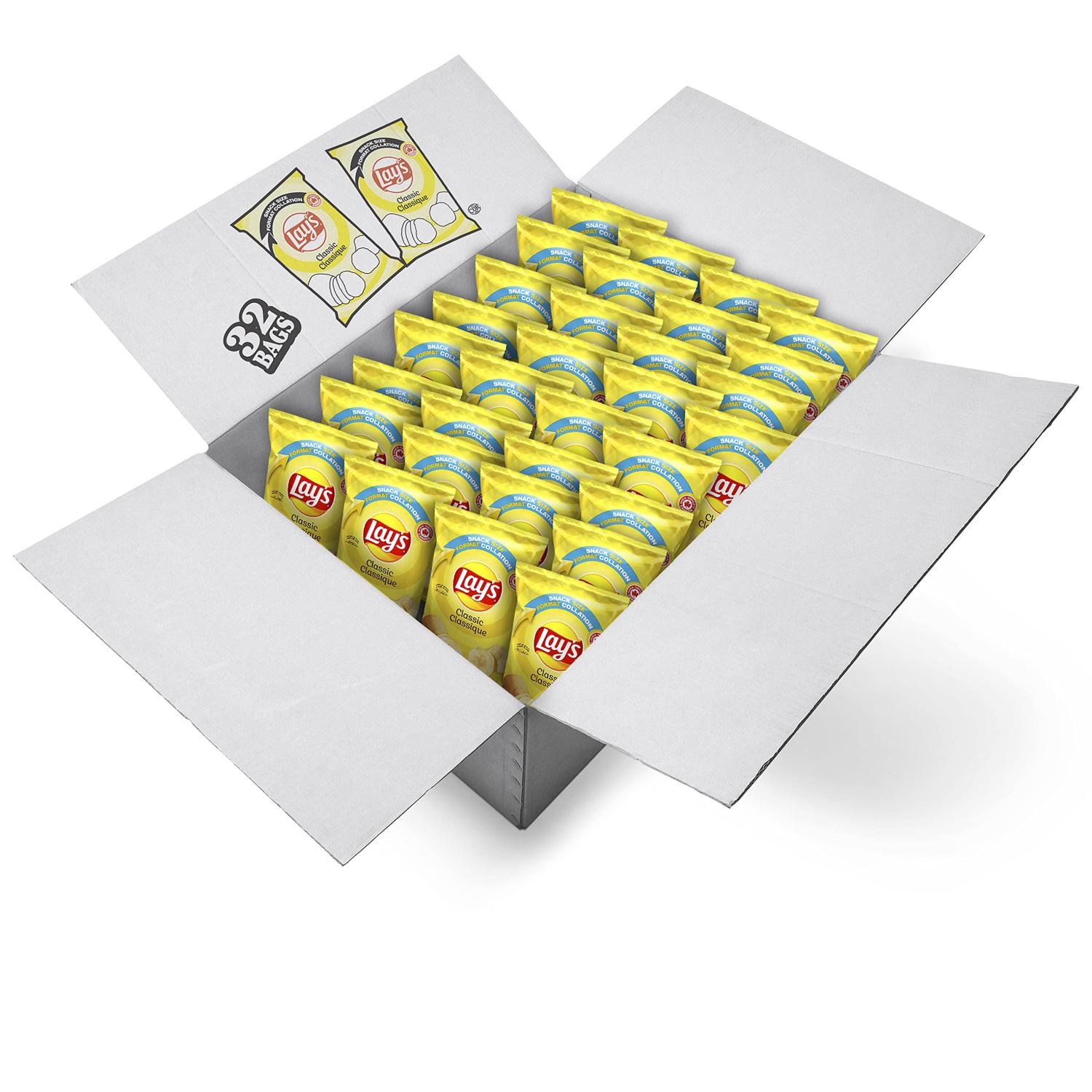 LAY S Classic Potato Chips 60g 32 Count Classic 1.92 kg (Pack of 1)