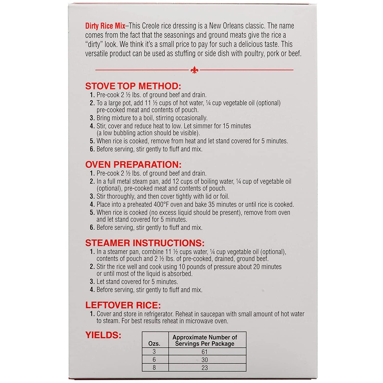 Zatarains Dirty Rice Mix 40 oz - One 40 Ounce Box of New Orleans Style ...