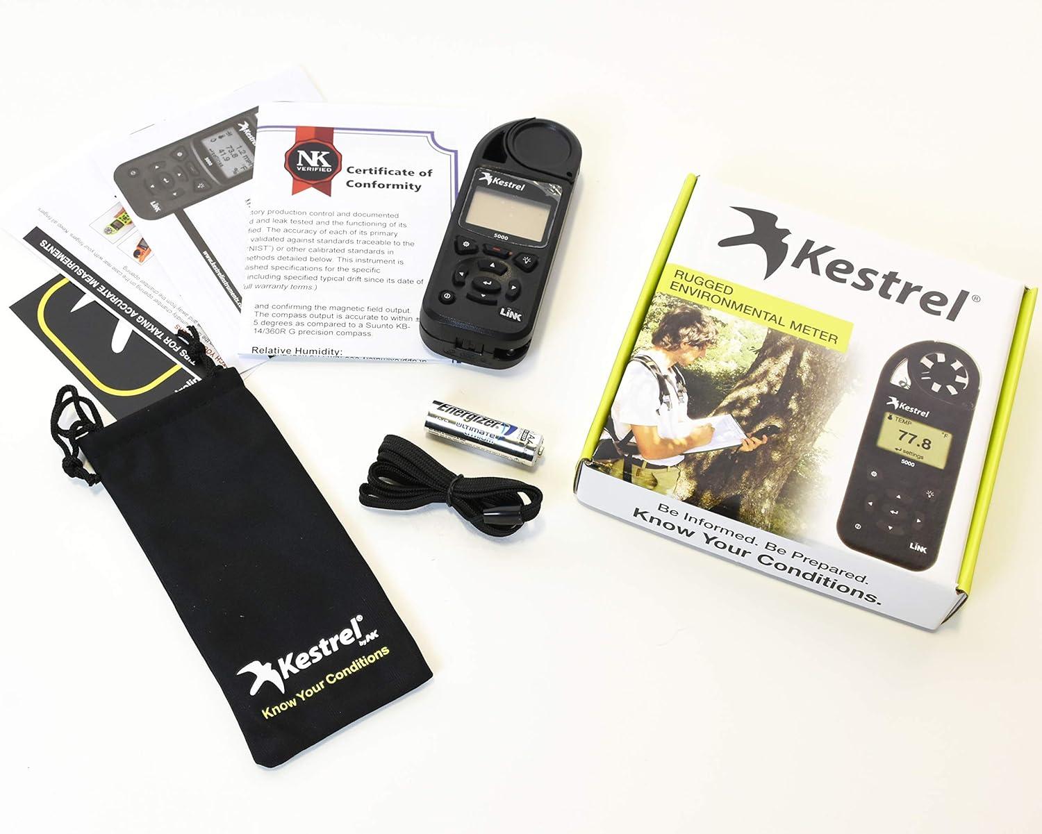 Kestrel 5000 Environmental Meter with Link - Black | Essential Weather ...