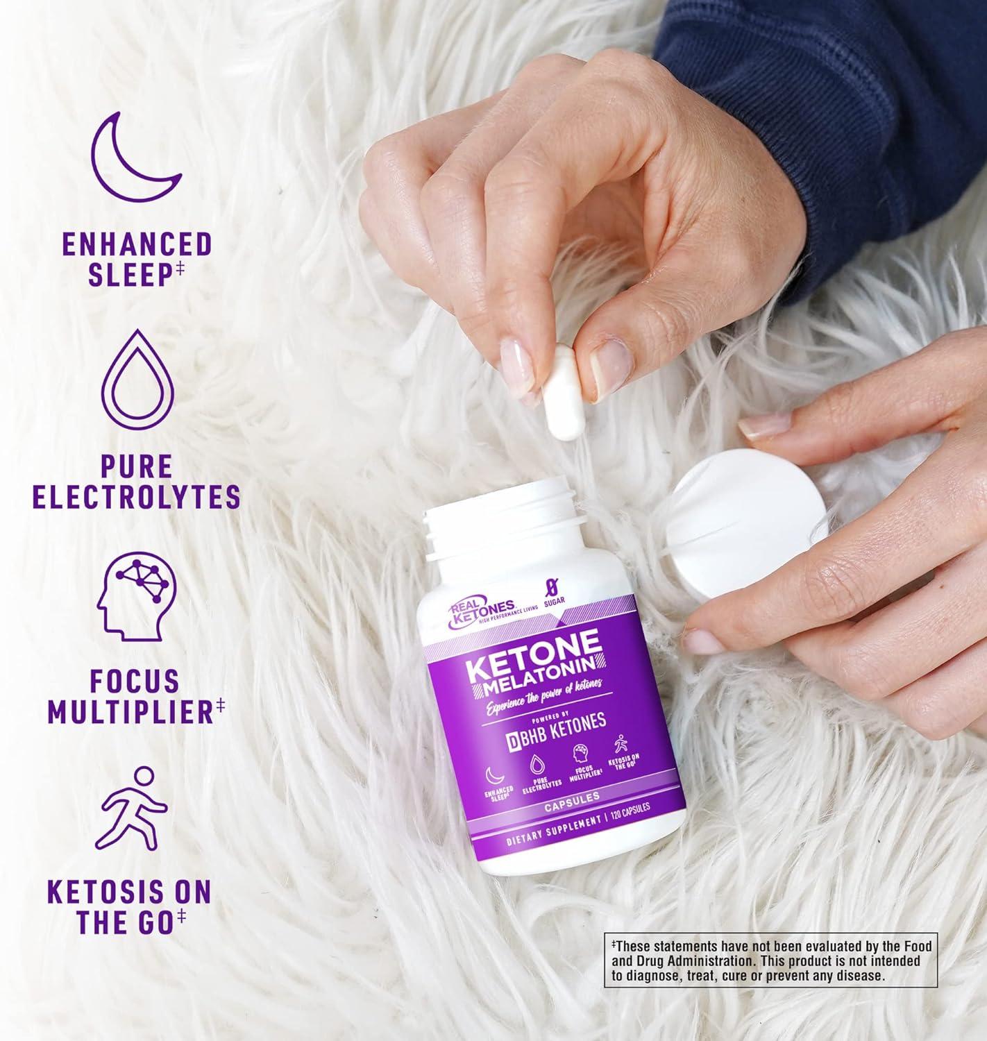 Real Ketones PM Night Time - Exogenous Keto BHB Pills with Melatonin ...