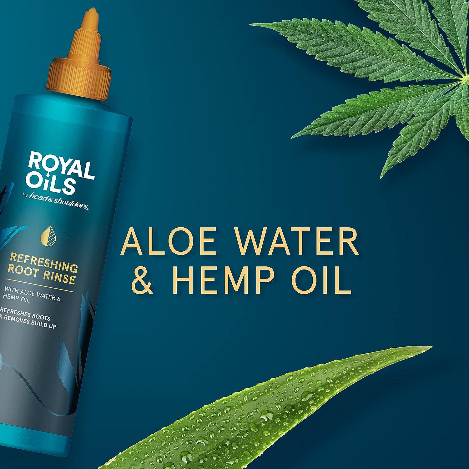 Royal Oils by Head & Shoulders Aloe Water & Hemp Oil Root Rinse 12 fl ...