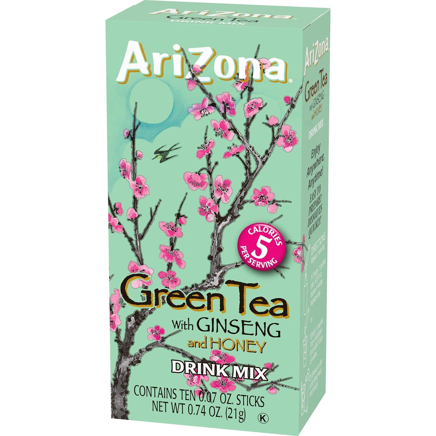 AriZona Green Tea with Ginseng and Honey Powdered Drink Mix - 120 ct ...