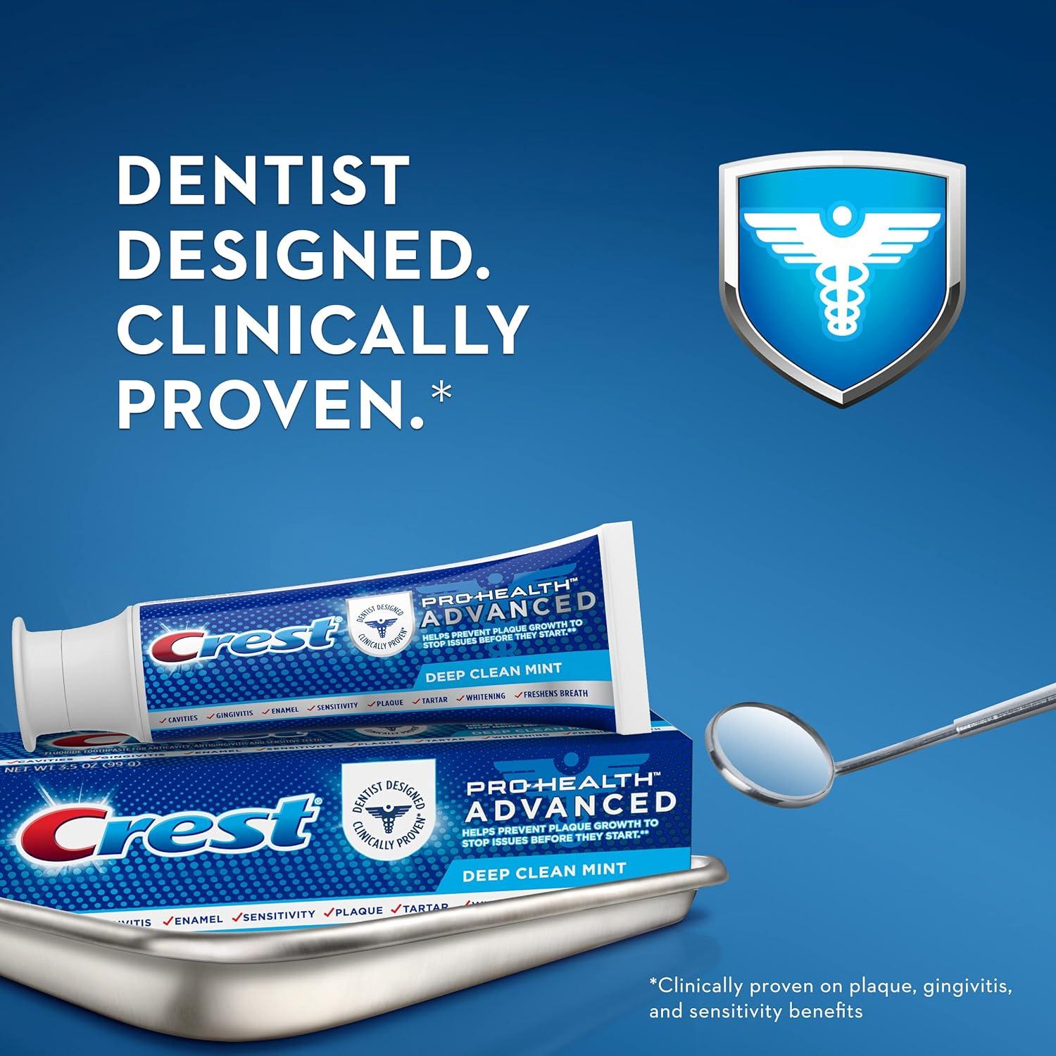 Crest Pro Health Advanced Deep Clean Toothpaste Mint 5.1 oz - Pack of 3 ...