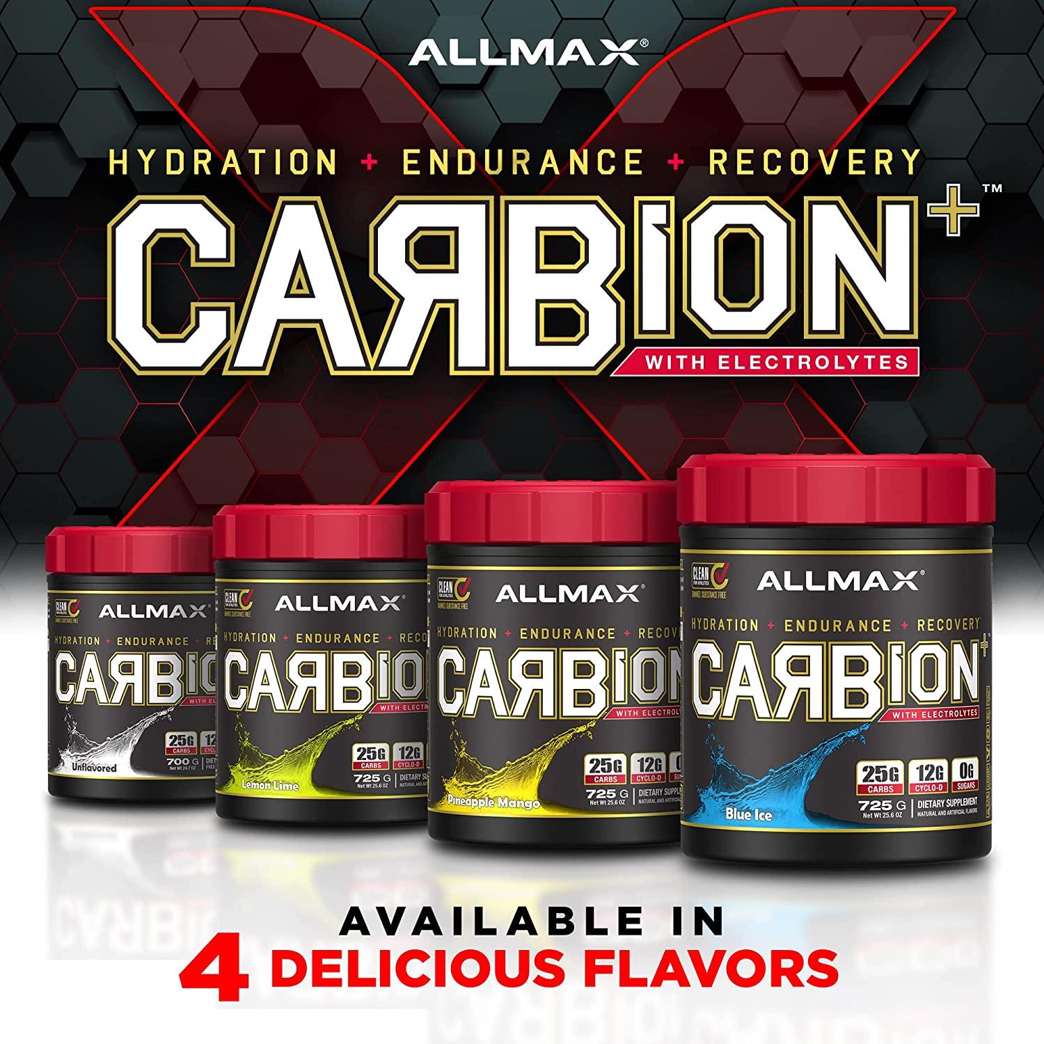 ALLMAX Nutrition CARBion+ Unflavored 24.7 oz - Electrolyte Enhanced ...