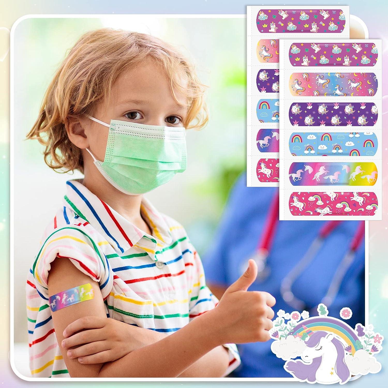 Kids Bandages Variety Pack - 6 Cute Unicorn Patterns for Girls - 120 ...