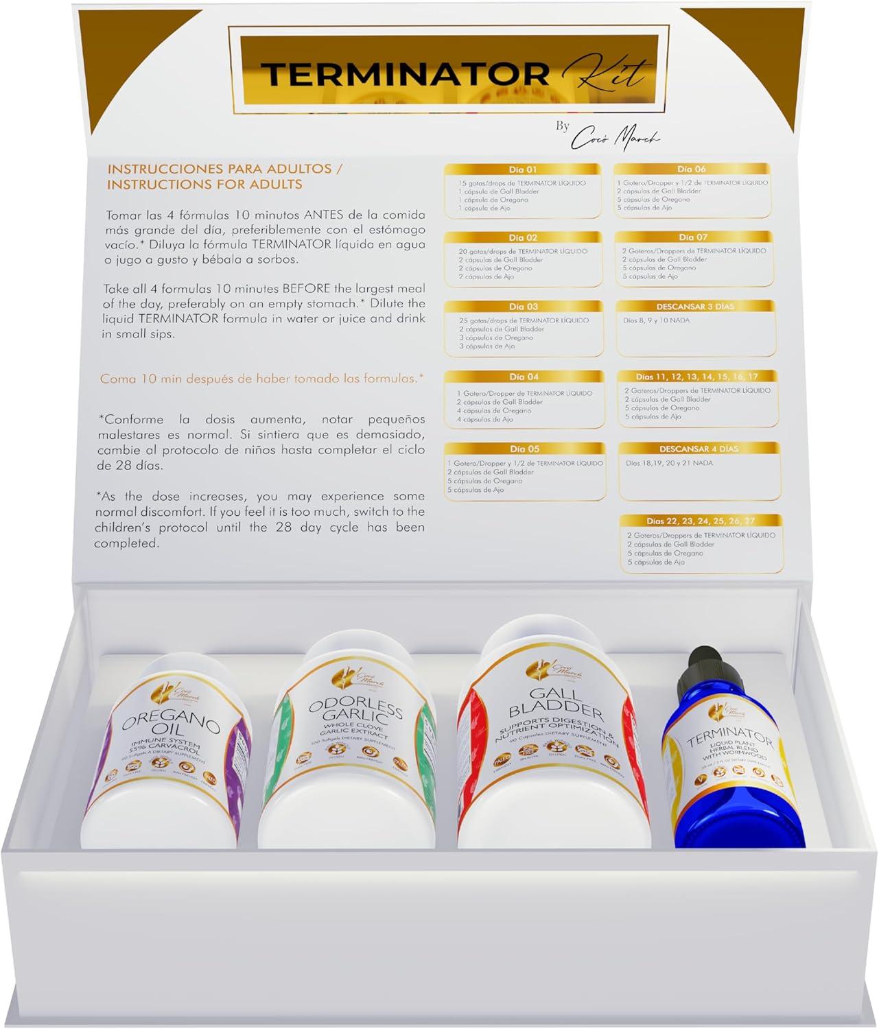 Coco March TERMINATOR KIT - 28-Day Powerful Gut Cleanse for Invaders ...