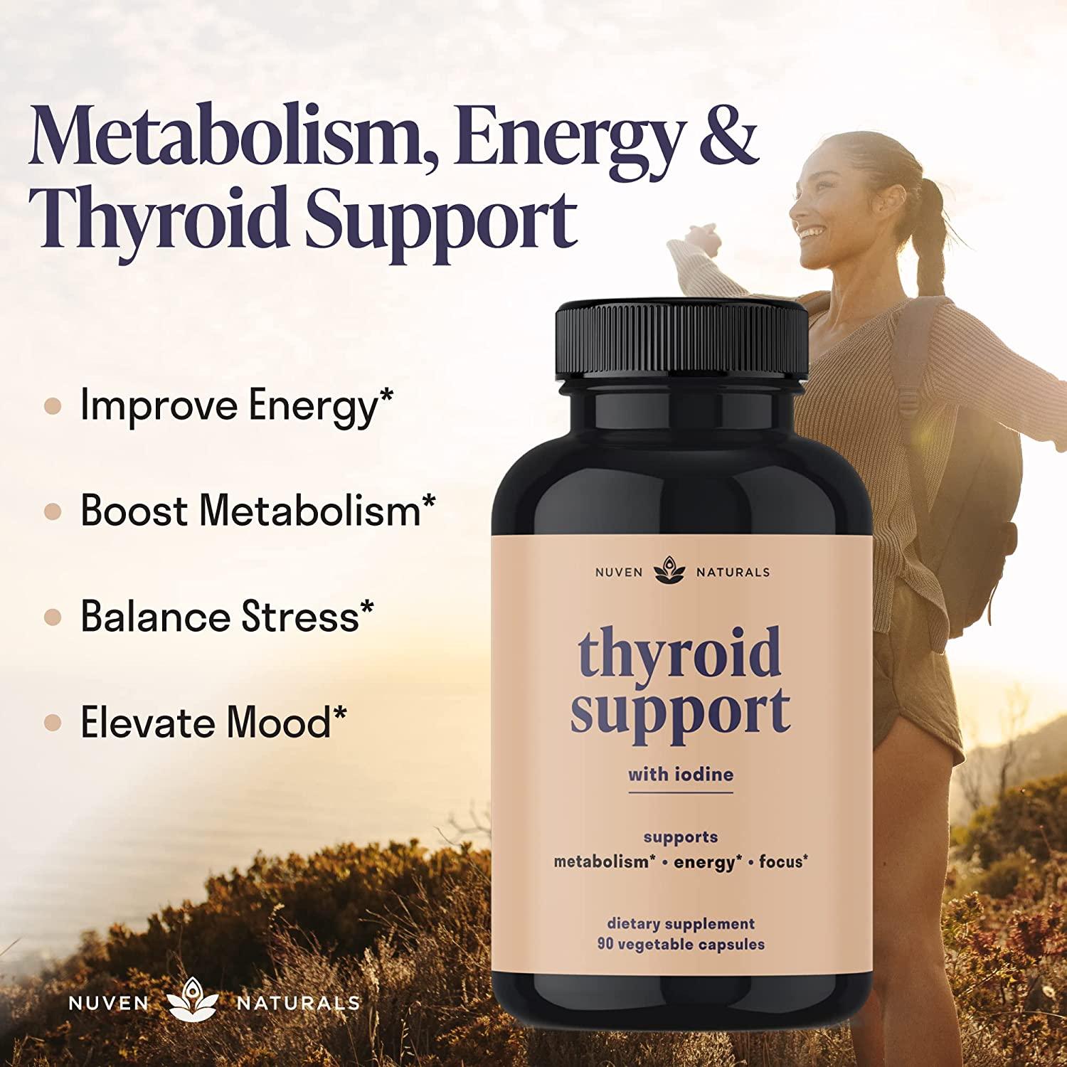 Plant Based Thyroid Support Supplement with Ashwagandha - Energy ...