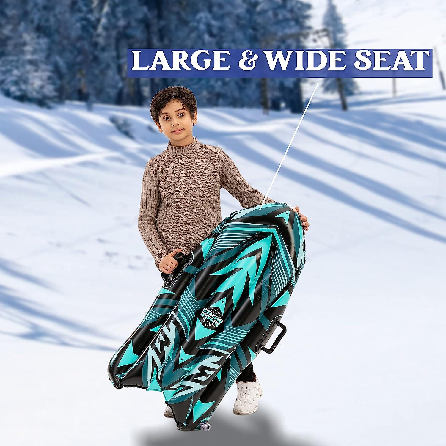 Inflatable Snow Sleds Set for Family Fun | Heavy-Duty Snow Tube for ...