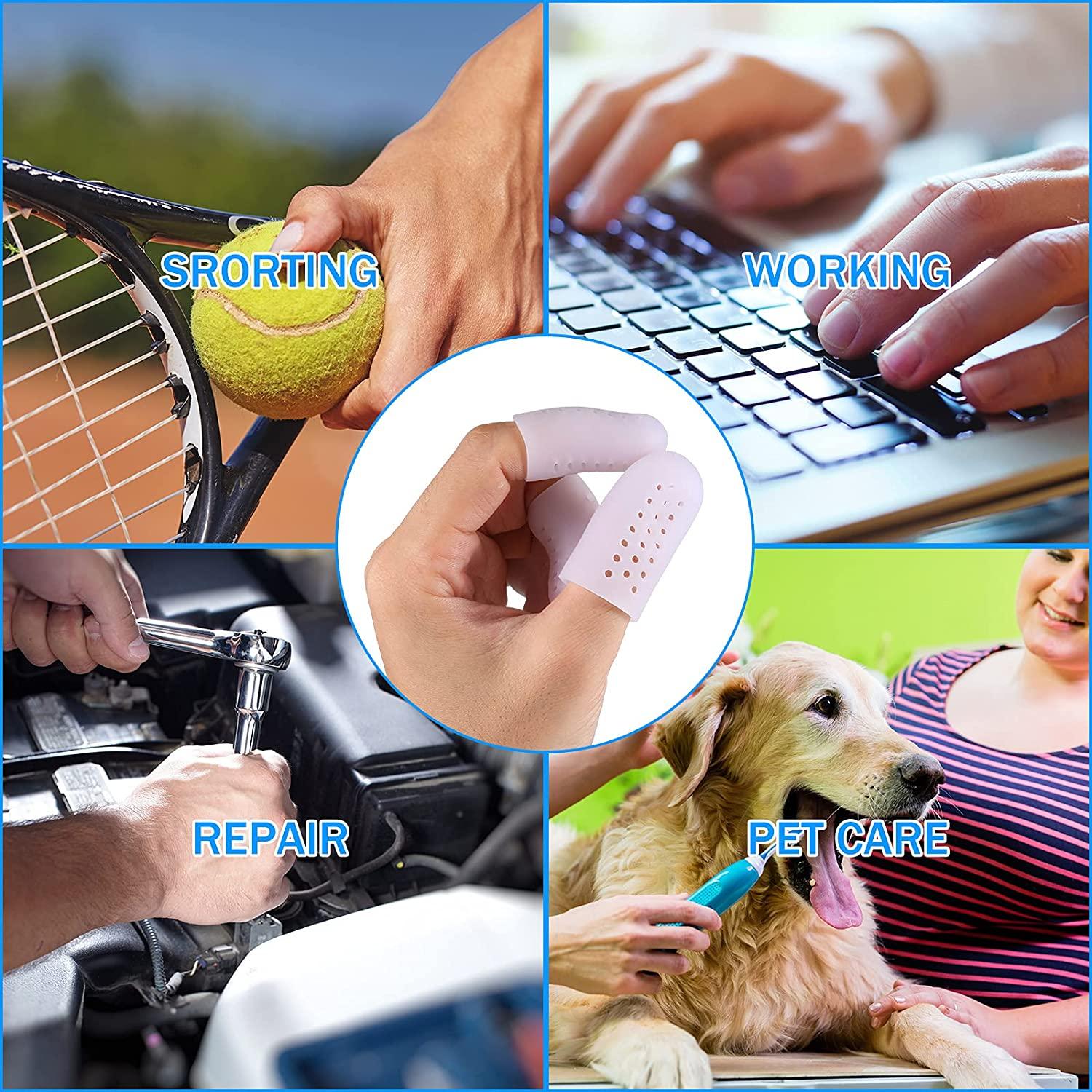 20 Pieces Silicone Finger Protectors for Wound Healing and Pain Relief ...