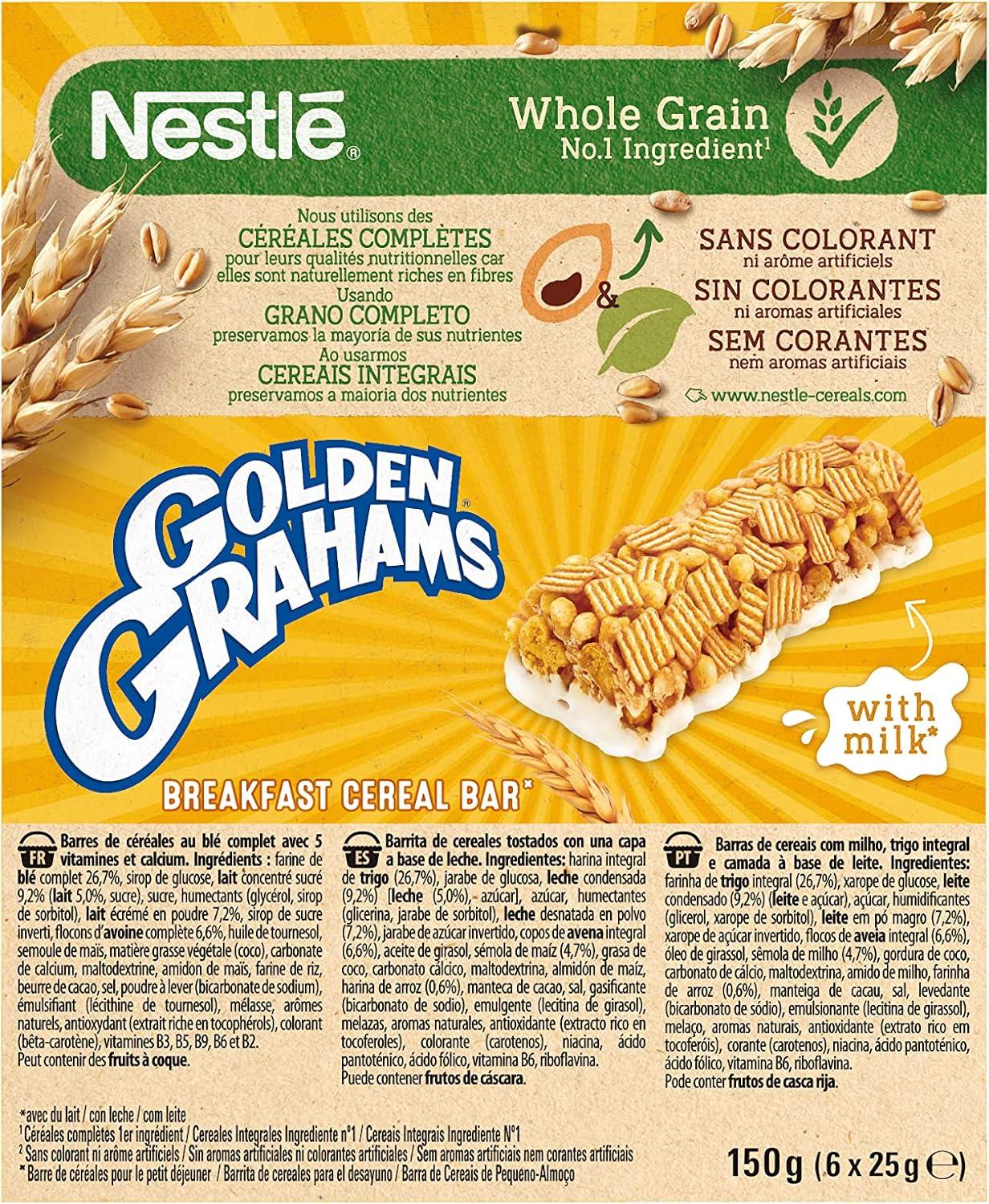 Nestl Golden Grahams Cereal Bars 6 bars of 25g 150g | Buy Now with ...
