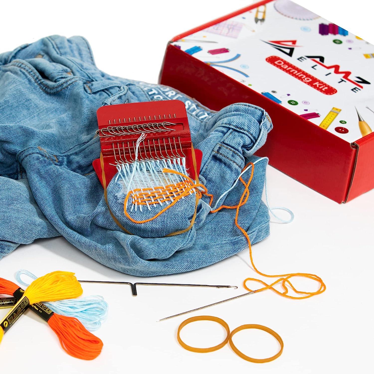 Speedweve Wooden Darning Mini Loom Machine Kit - Complete Darning Tool ...