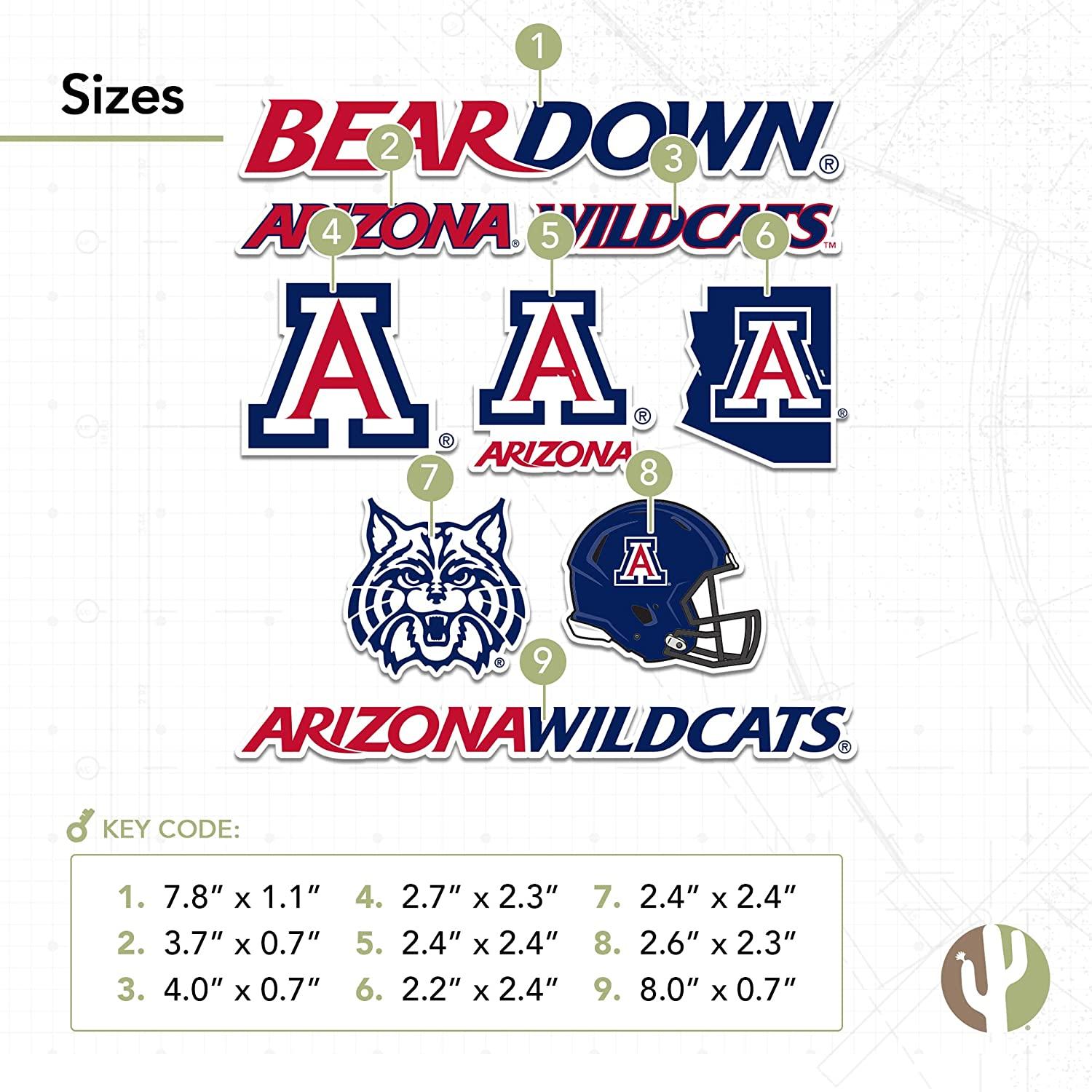 University of Arizona Wildcats Sticker - Vinyl Decal for Laptop, Water ...