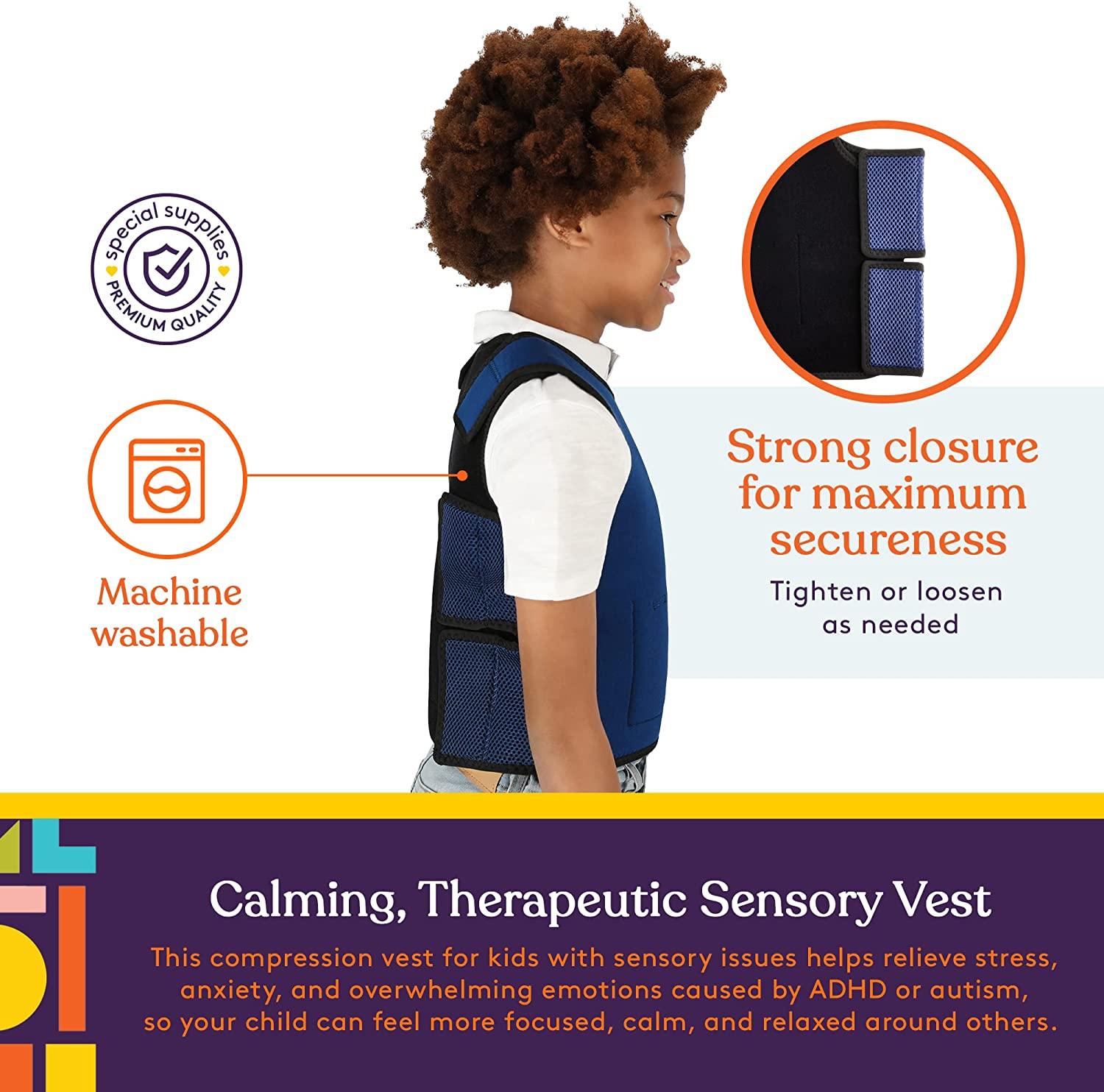 Special Supplies Weighted Sensory Compression Vest for Kids with ADHD ...