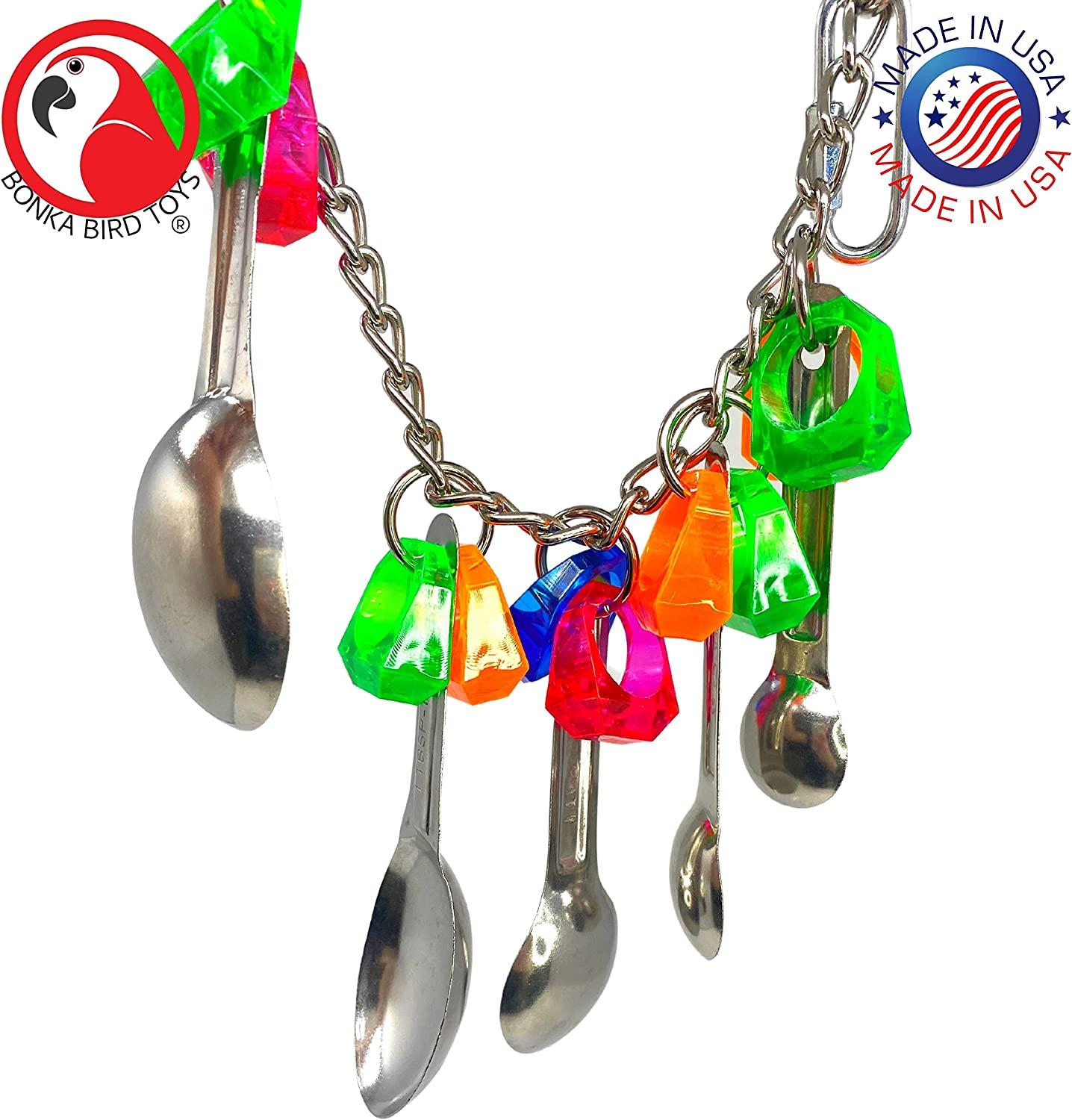 Bonka Bird Toys 1969 Spoon Delight for African Grey Parrot, Amazon ...