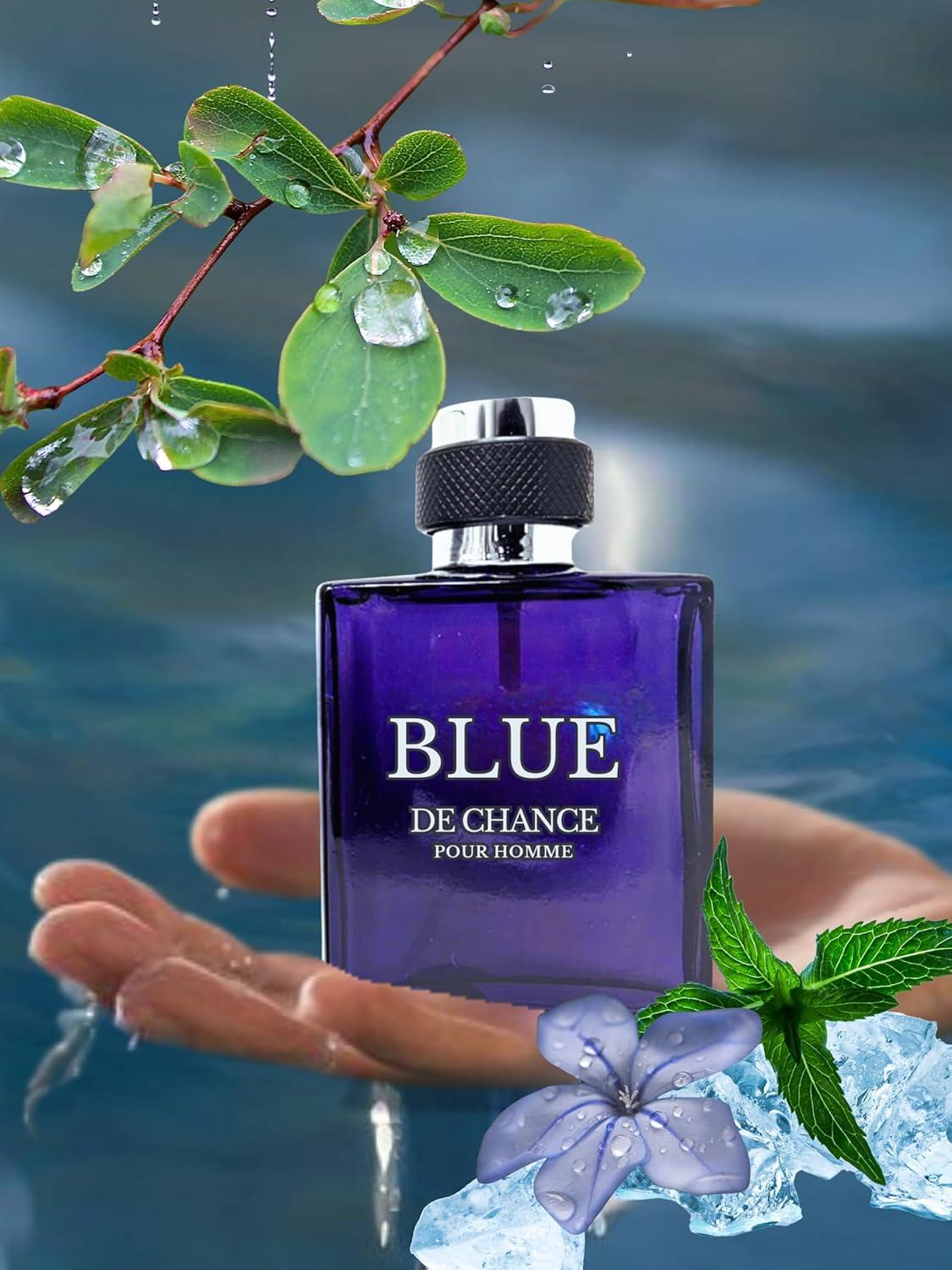 BLUE DE CHANCE POUR HOMME EAU DE TOILETTE 3.4 FL. Oz Woody Aromatic ...