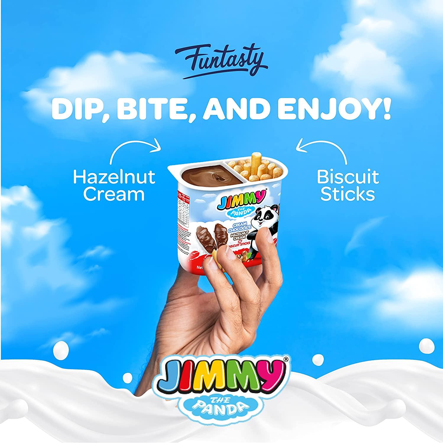 Jimmy The Panda Chocolate Hazelnut Spread with Biscuit Sticks 1.8oz ...