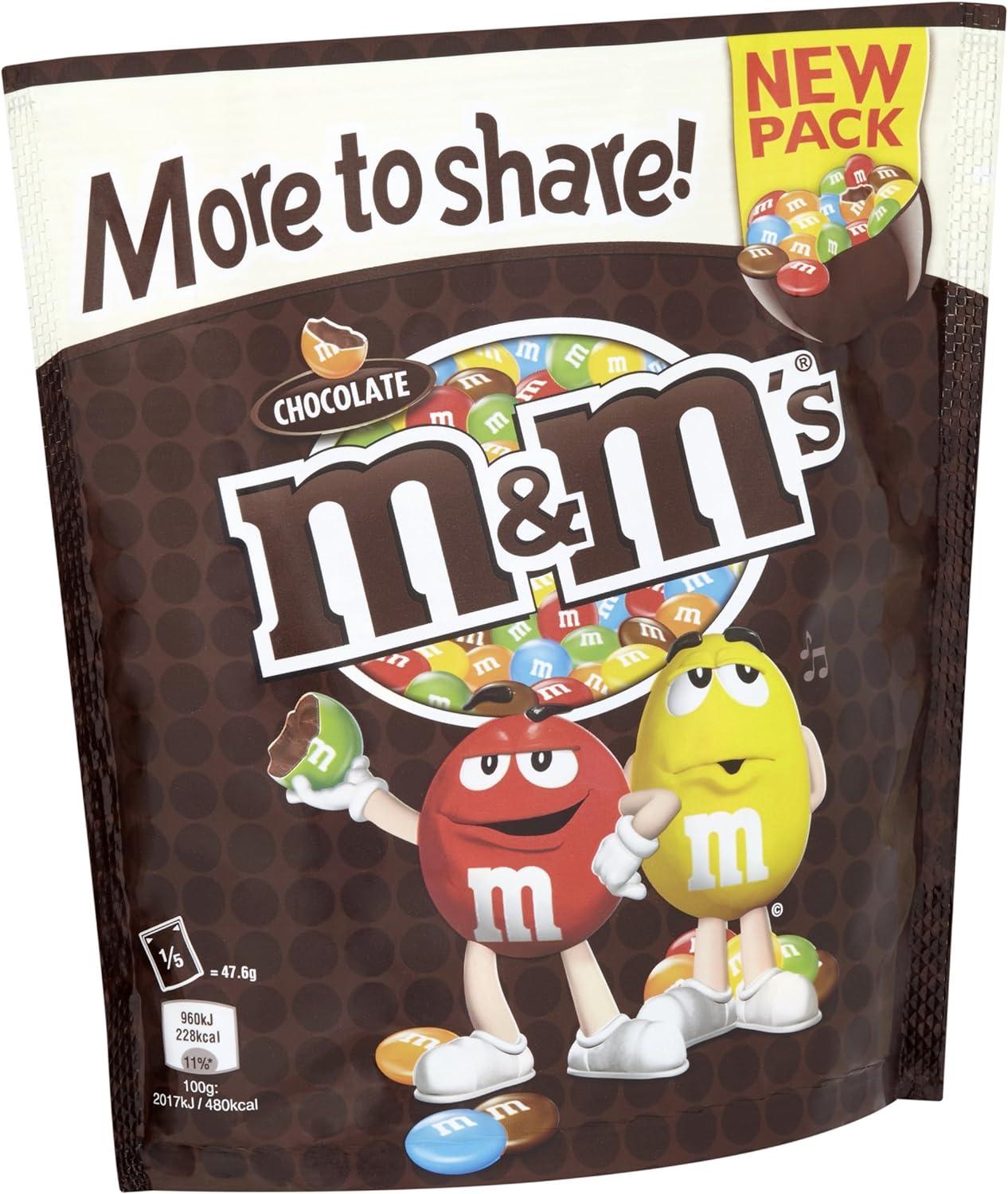M&M's Chocolate More to Share Pouch - 250g, Perfect for Gifting & Movie ...