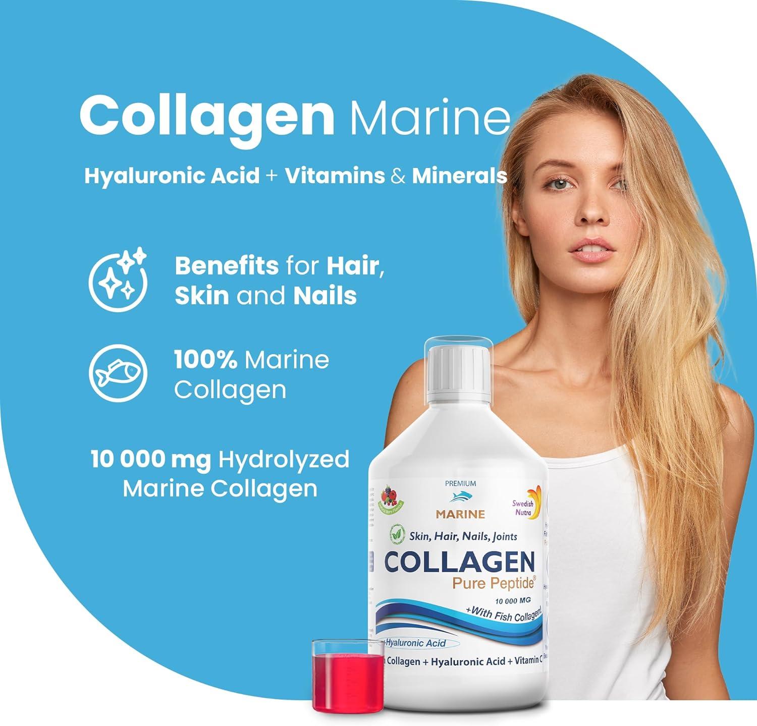 Marine Liquid Collagen 10000mg 500ml | Pure Hydrolyzed Collagen ...