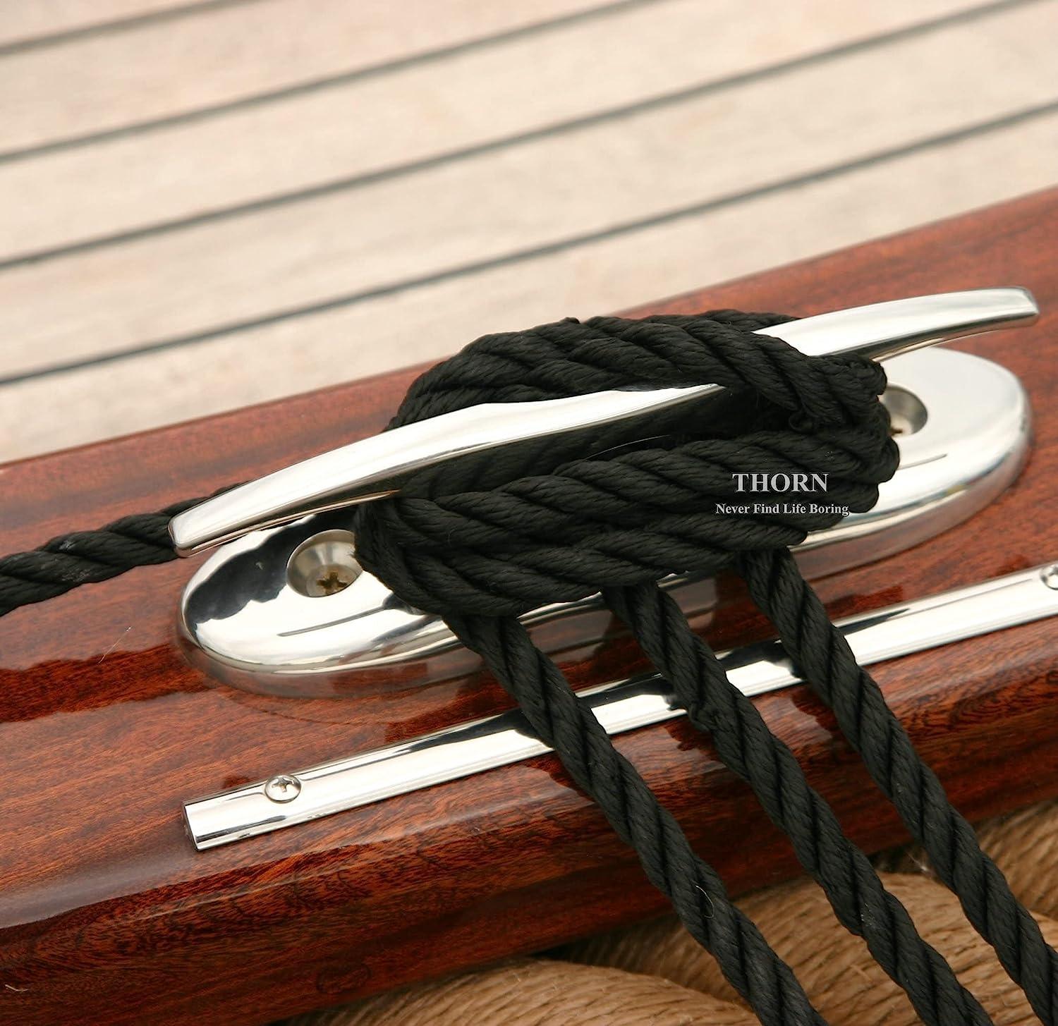 Thorn Boat Folding Cleat 4-1/2 Inch Stainless Steel - Marine Dock Cleat ...