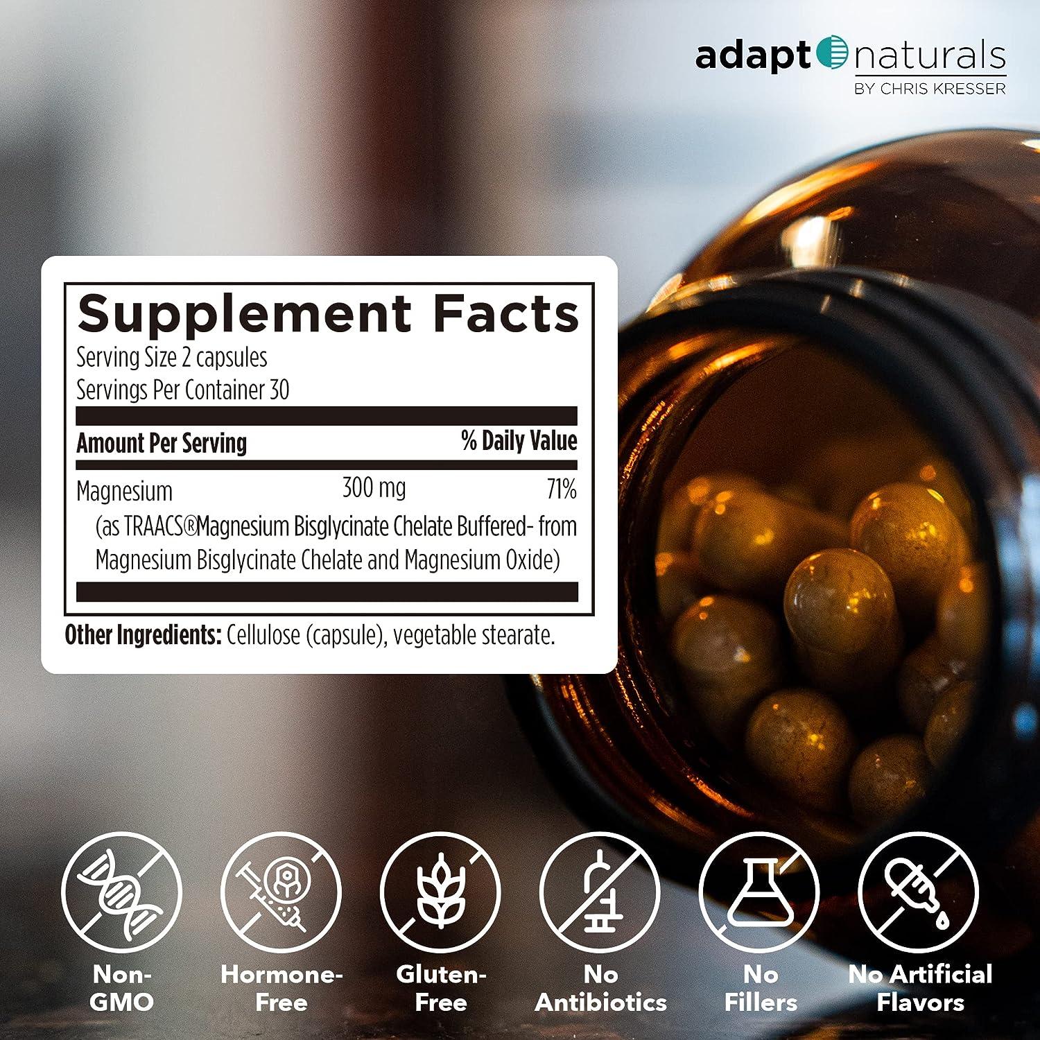 Adapt Naturals Bio-Avail Mag - High Absorption Magnesium Supplement ...