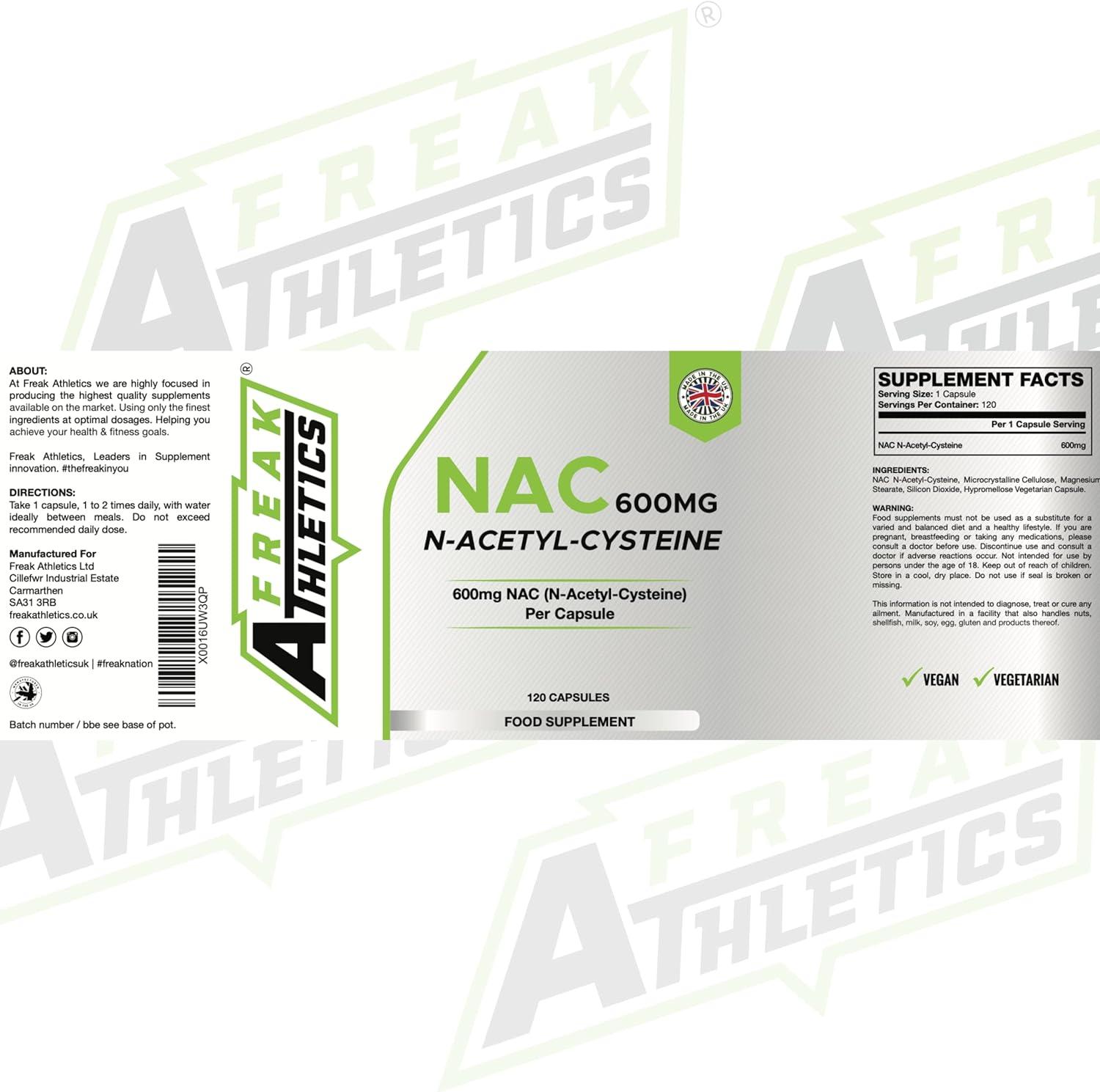 NAC Supplement 600mg - 120 Capsules | Pure N-Acetyl-Cysteine Amino Acid ...