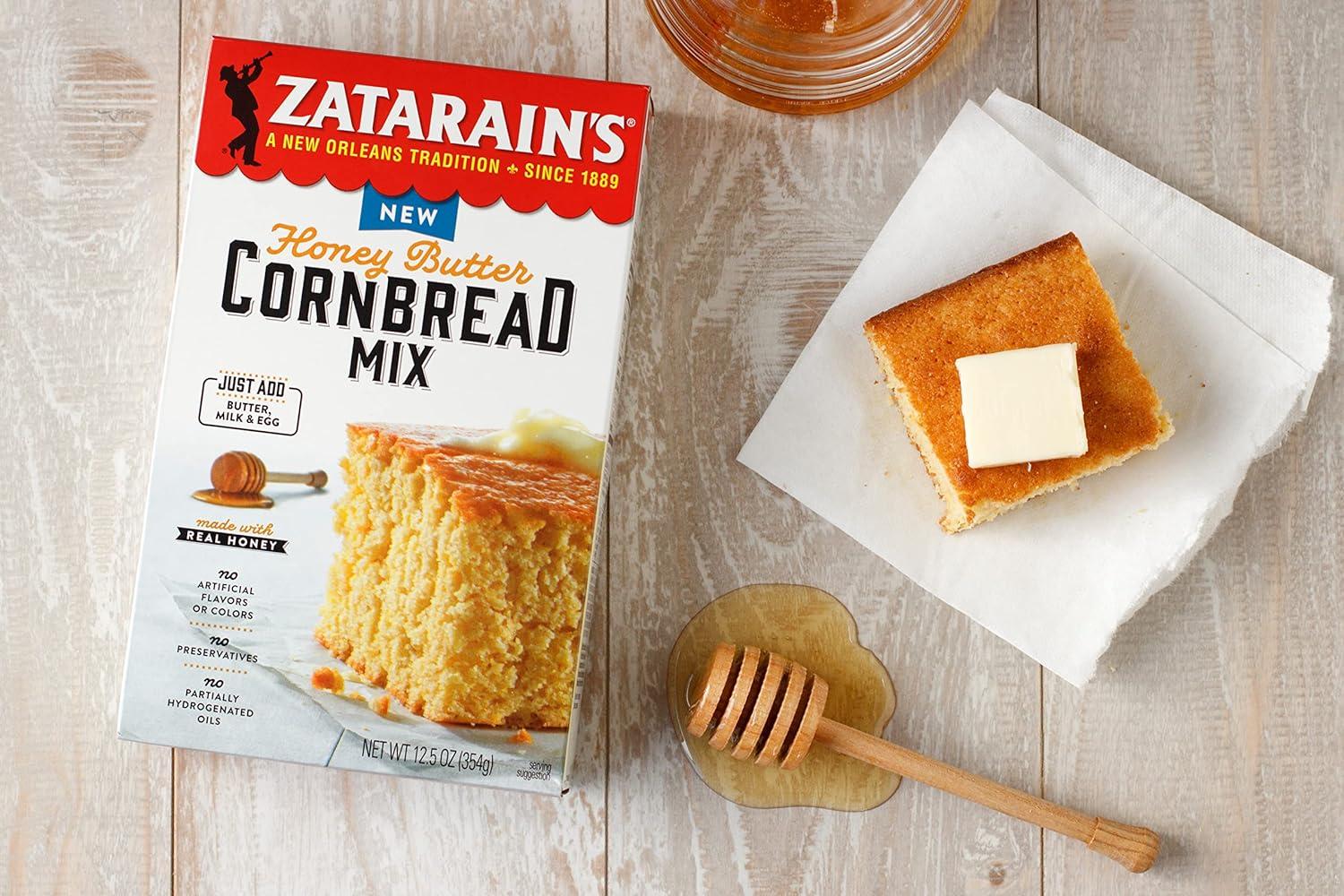 Zatarain's Honey Butter Cornbread Mix 12.5 oz (Pack of 6) | Buy Now ...