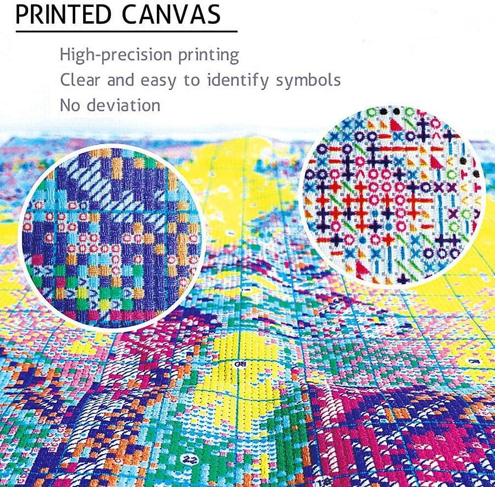 Sunflower Butterfly Cross Stitch Kit - Beginner-friendly Needlepoint Embroidery Kit (11CT ...