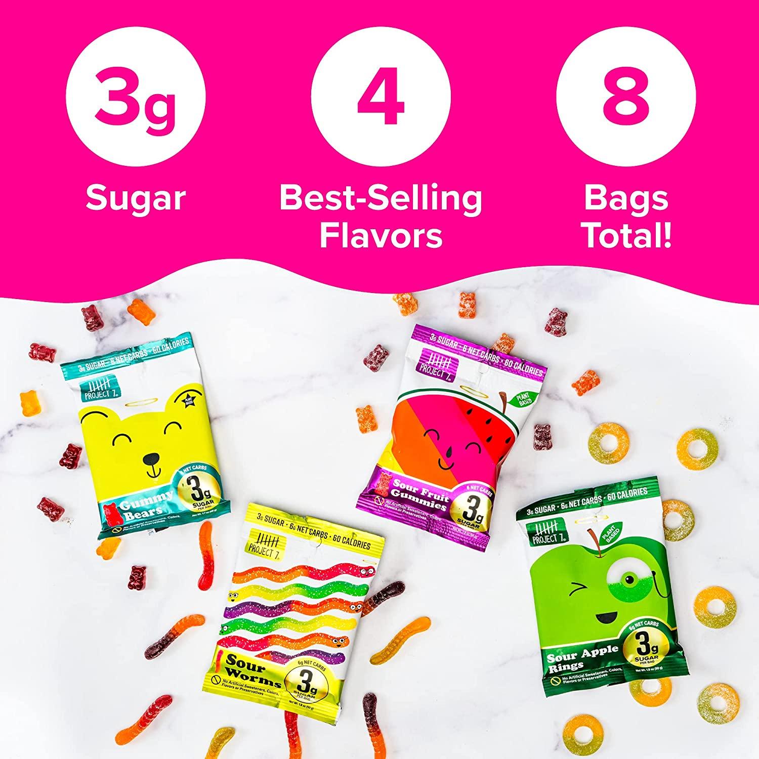 Project 7 Low Sugar Variety Pack (8 Pack) - Keto-Friendly & Vegan ...