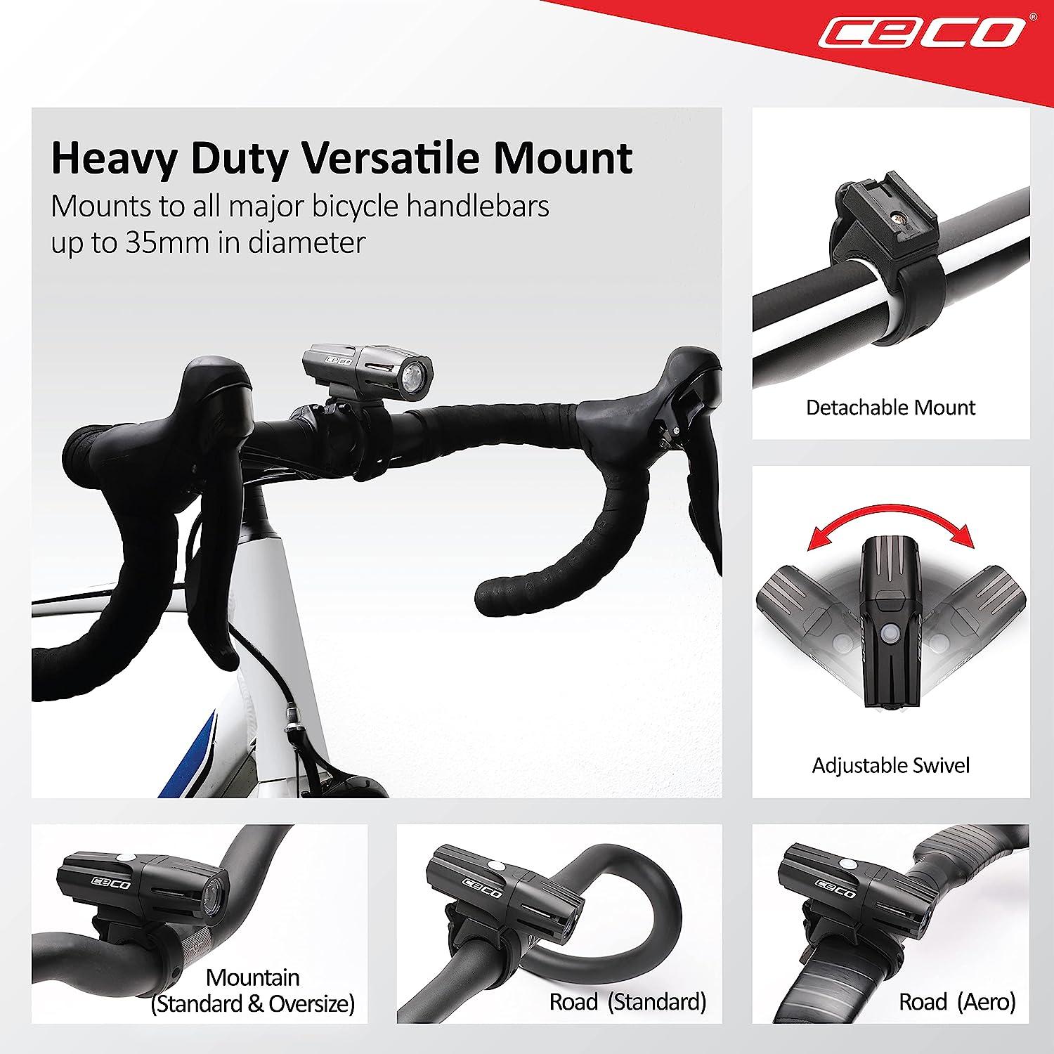 CECO-USA 1200 Lumen USB Rechargeable Bike Light | Waterproof & Impact ...