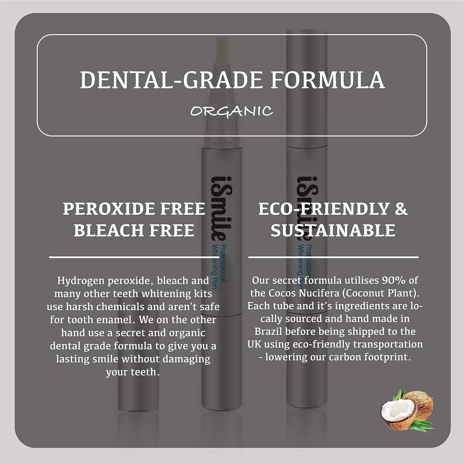 iSmile Teeth Whitening Pen x3 | Mint Flavoured Non-Peroxide Gel ...