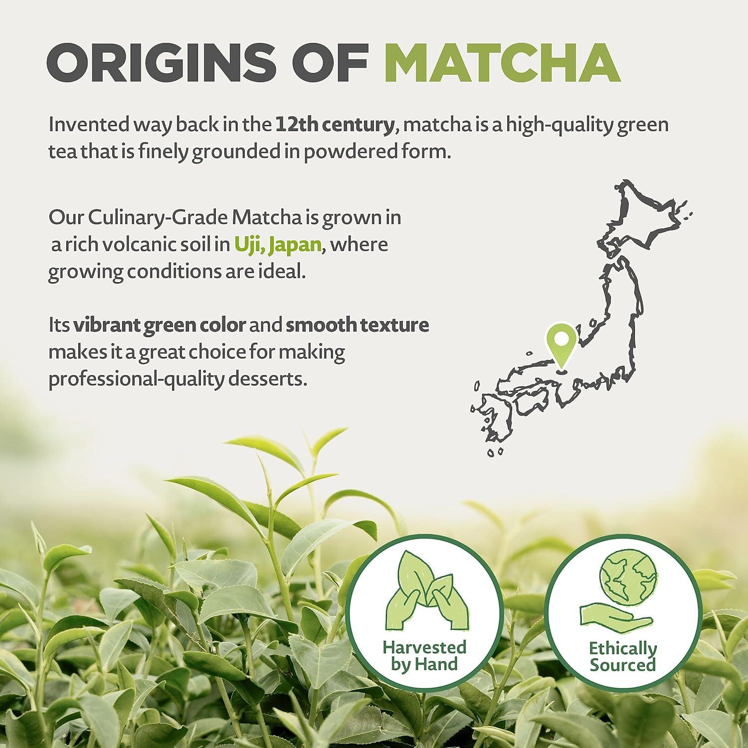 Organic Japanese Matcha Green Tea Powder - Culinary Grade - 100g - Uji ...