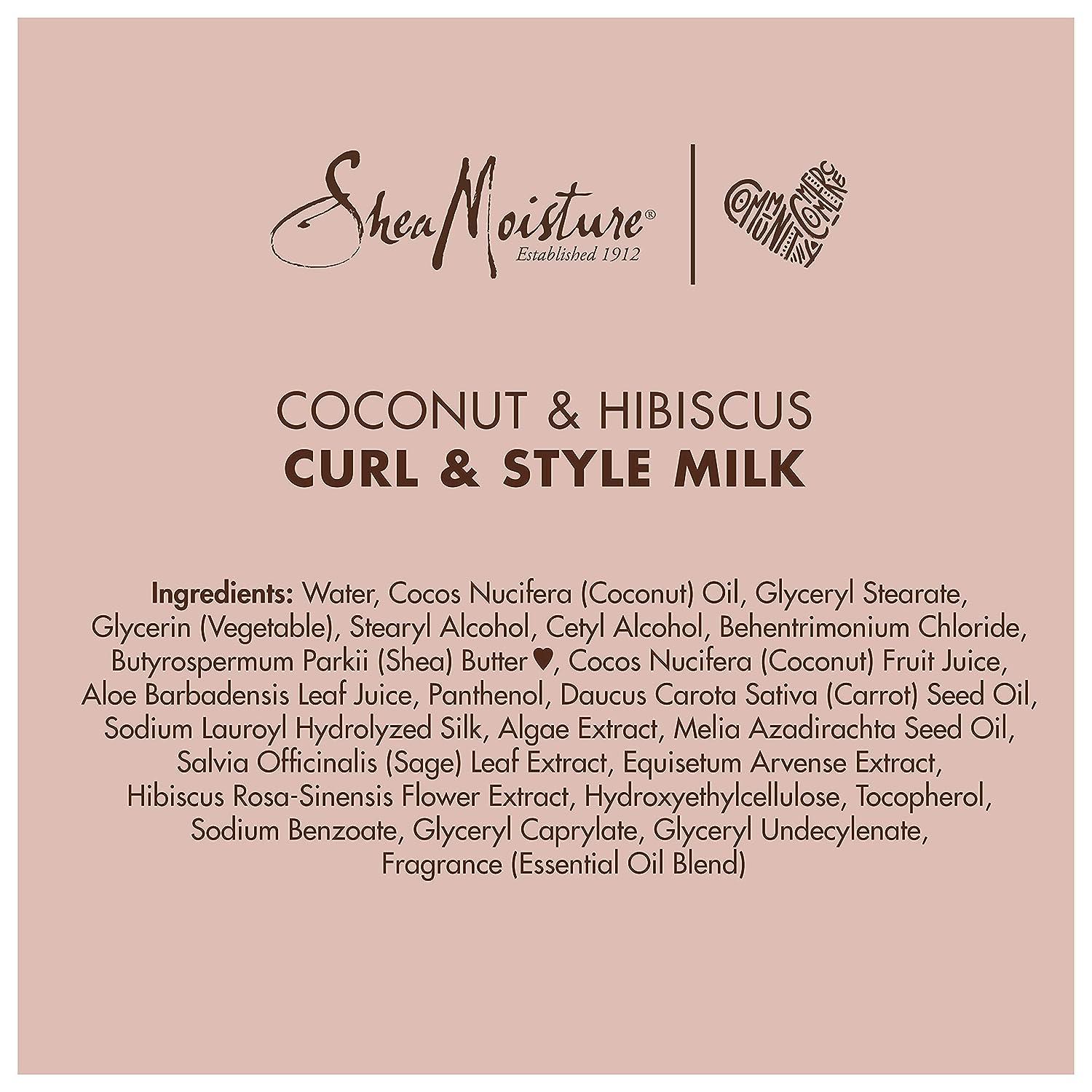 Shea Moisture Coconut & Hibiscus Curl & Style Milk 8 oz - Best for ...