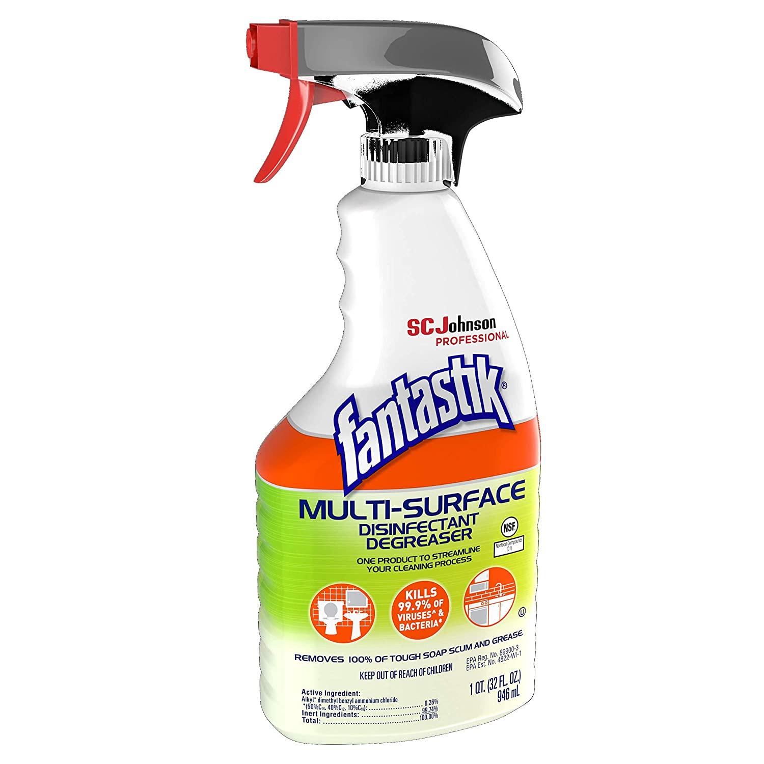 SC Johnson Professional Fantastik Multi-Surface Cleaner & Disinfectant Spray 32oz - Pack of 8 ...