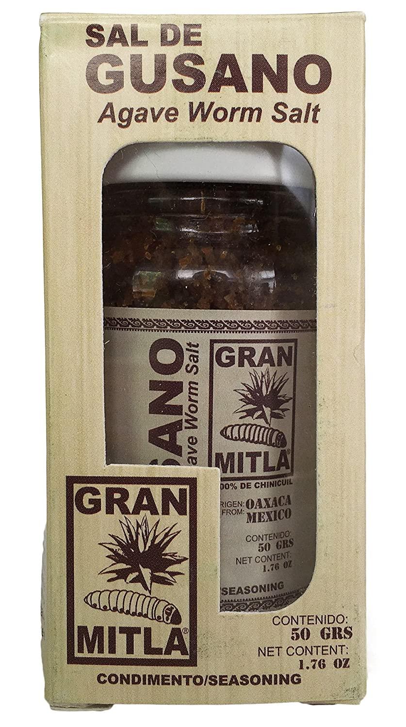 Gran Mitla Sal de Gusano 50g Jar - Authentic Mexican Oaxacan Worm Salt ...