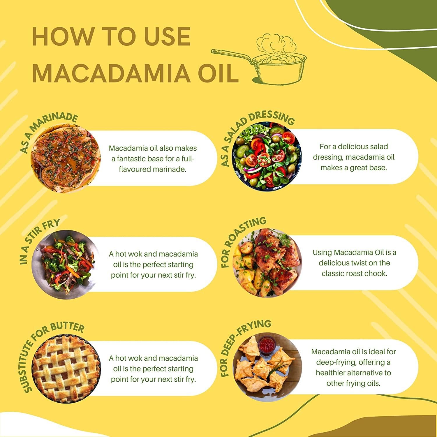 Pure Cold Pressed Macadamia Nut Oil - 8.5 fl oz | Non GMO, Vegan, Keto ...