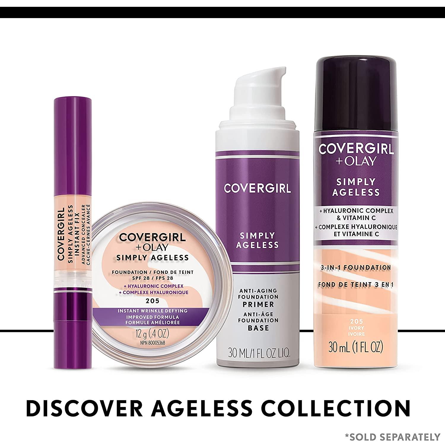 Covergirl + Olay Simply Ageless 3-in-1 Liquid Foundation, Creamy ...
