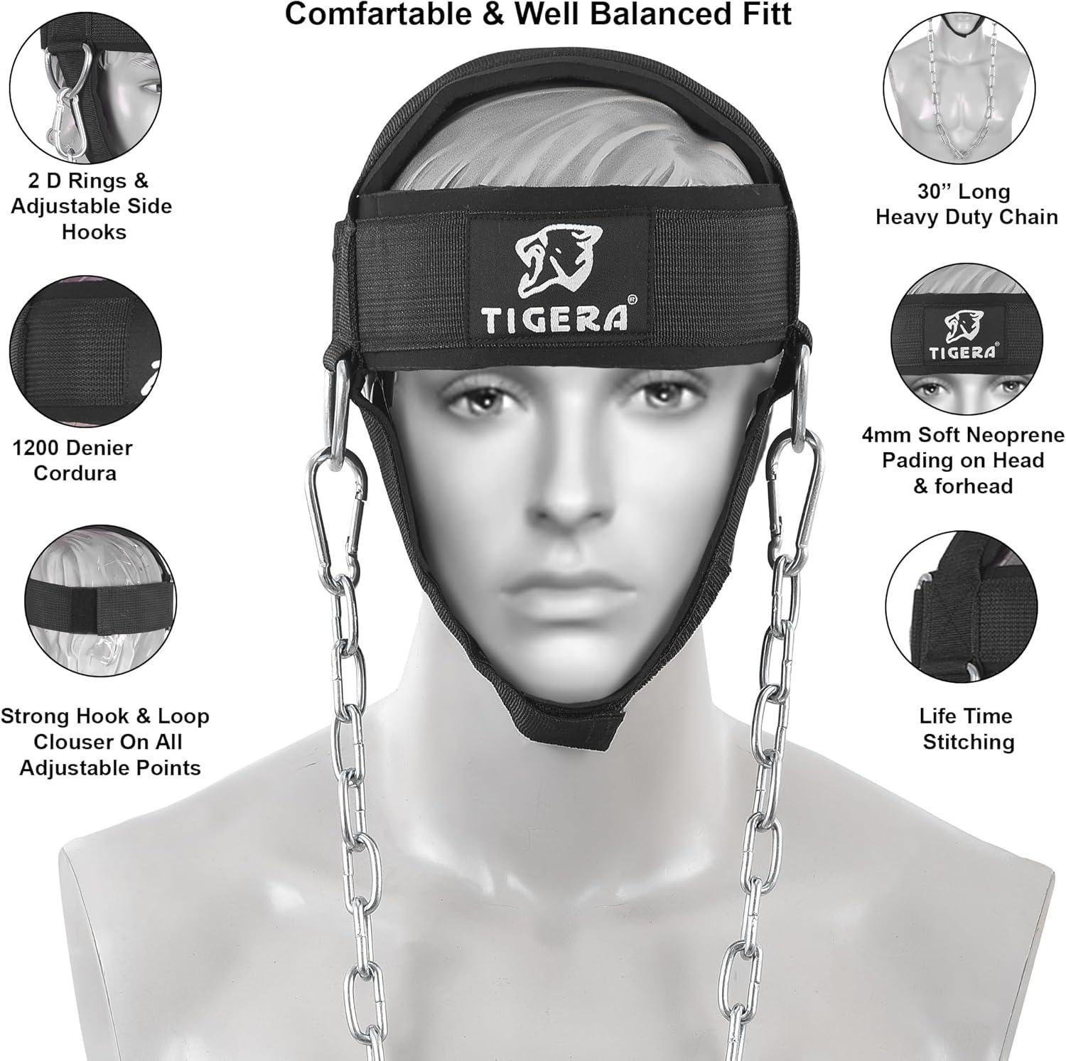 Tigera Sports Neck Harness - Adjustable Neck Exerciser for Strength ...