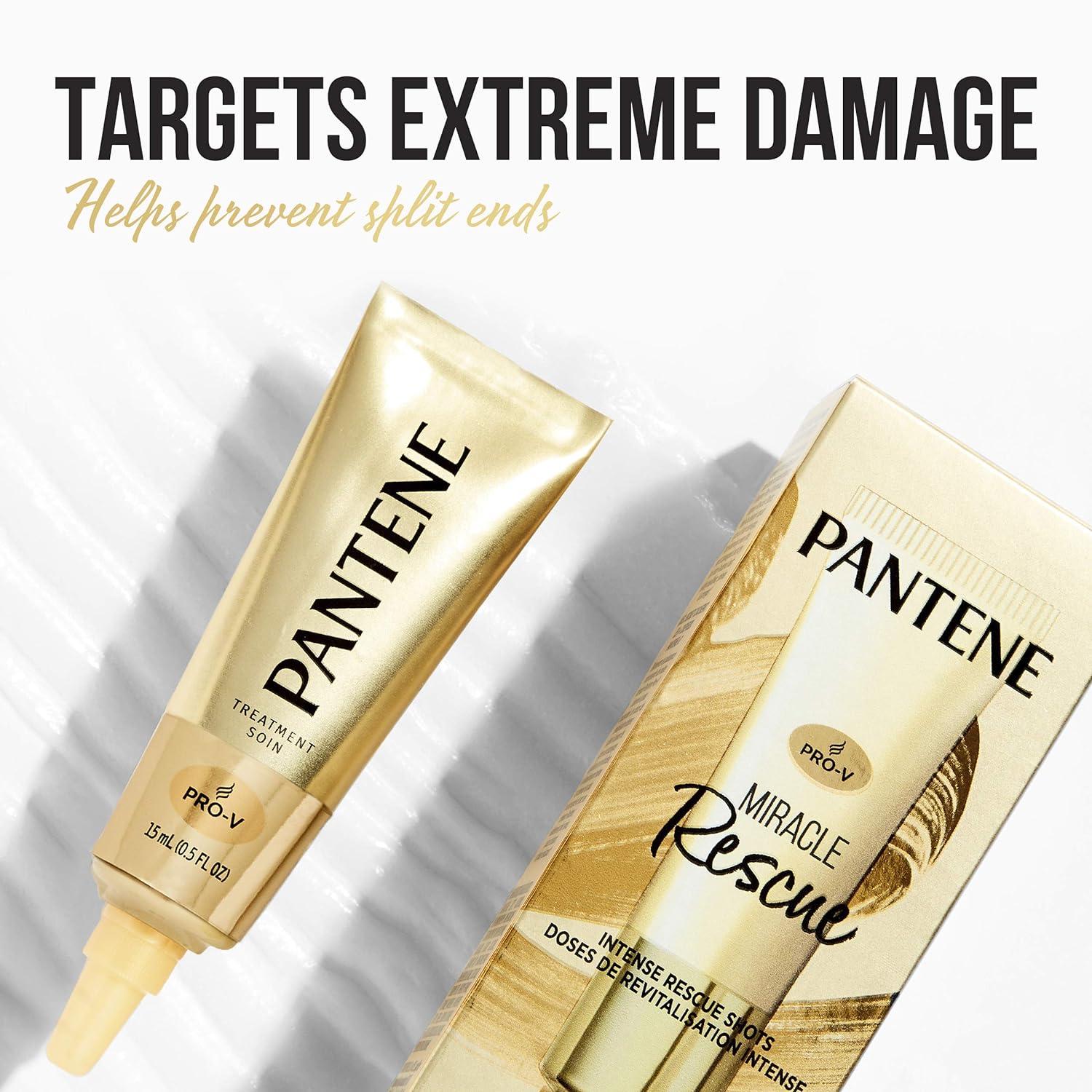 Pantene Hair Mask Miracle Rescue Shots 4 count 0.5 oz Twin Pack ...
