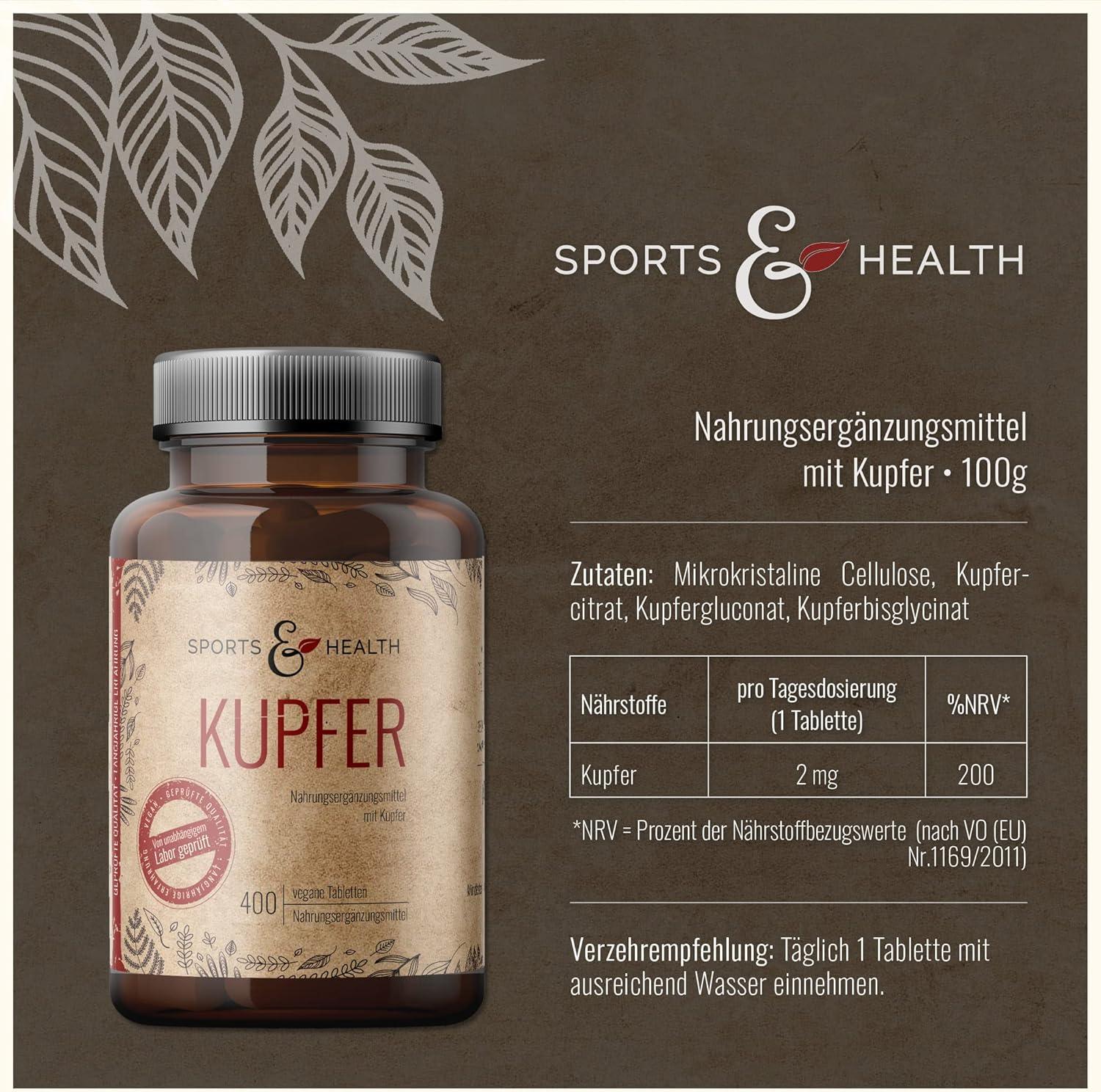 Buy Copper Tablets - 400 Vegan Tablets - 2mg Daily Dosage - Copper ...