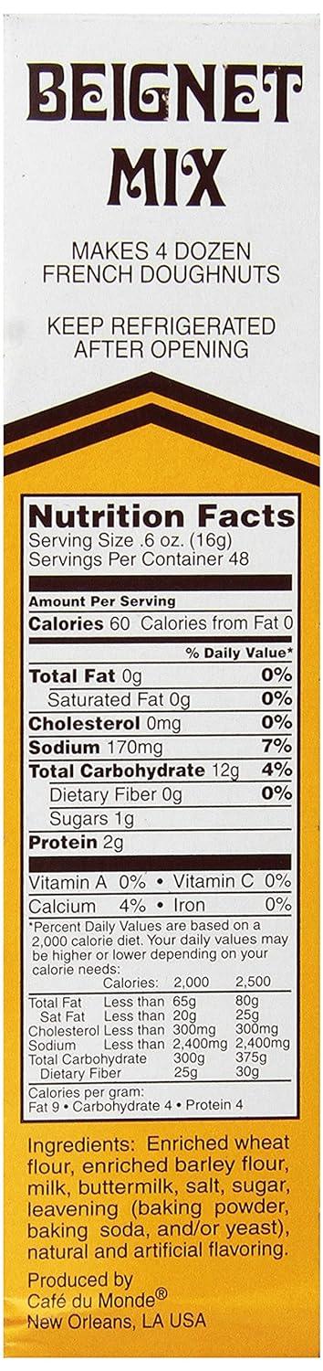 Cafe Du Monde Beignet Mix 28 oz - Authentic New Orleans Style Recipe ...