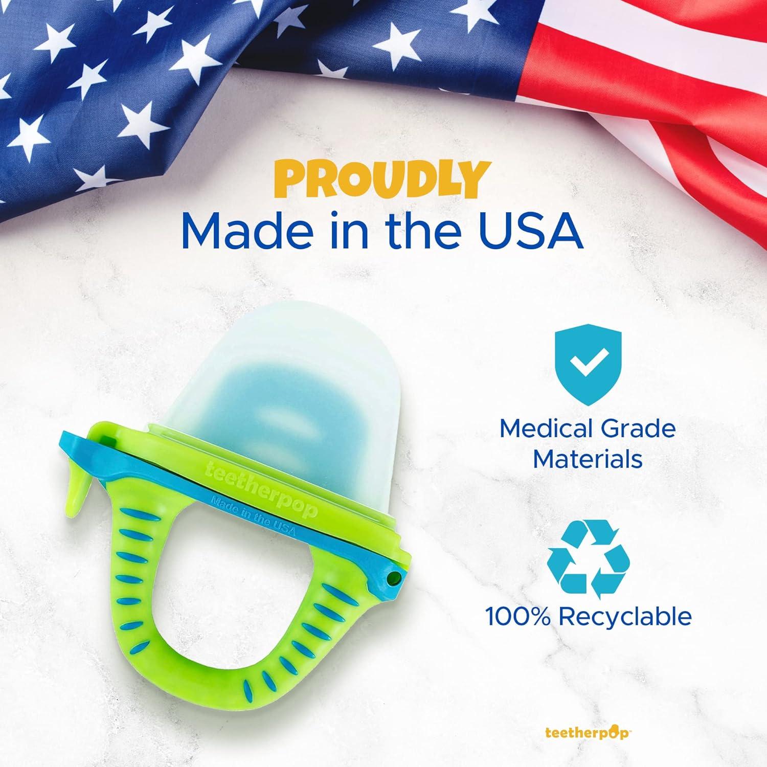 Teetherpop Fillable Freezable Teething Toys for Babies - 4 Pack (Pink ...