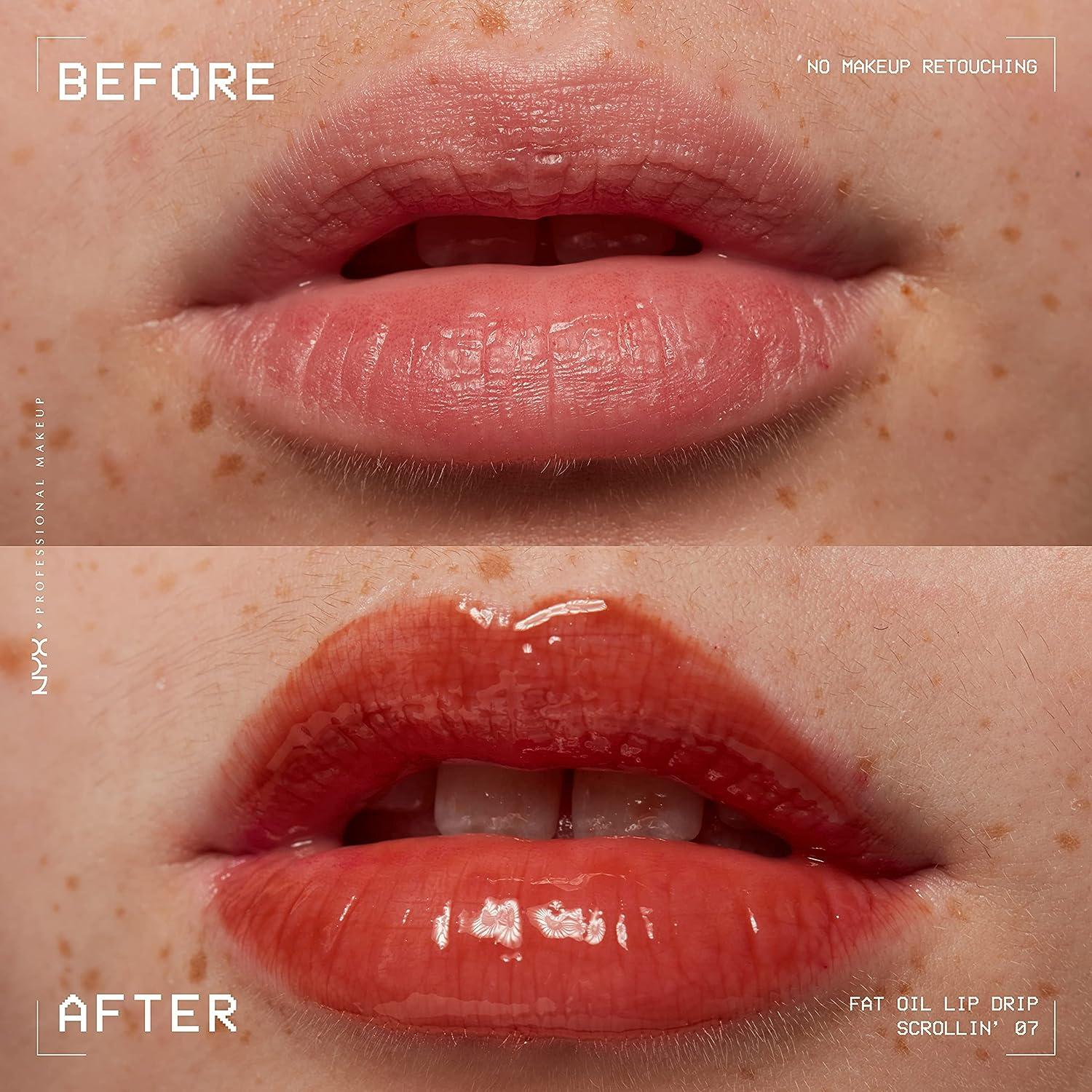 NYX Lip Drip: Moisturizing Vegan Lip Gloss in Scrollin' (Deep Caramel ...