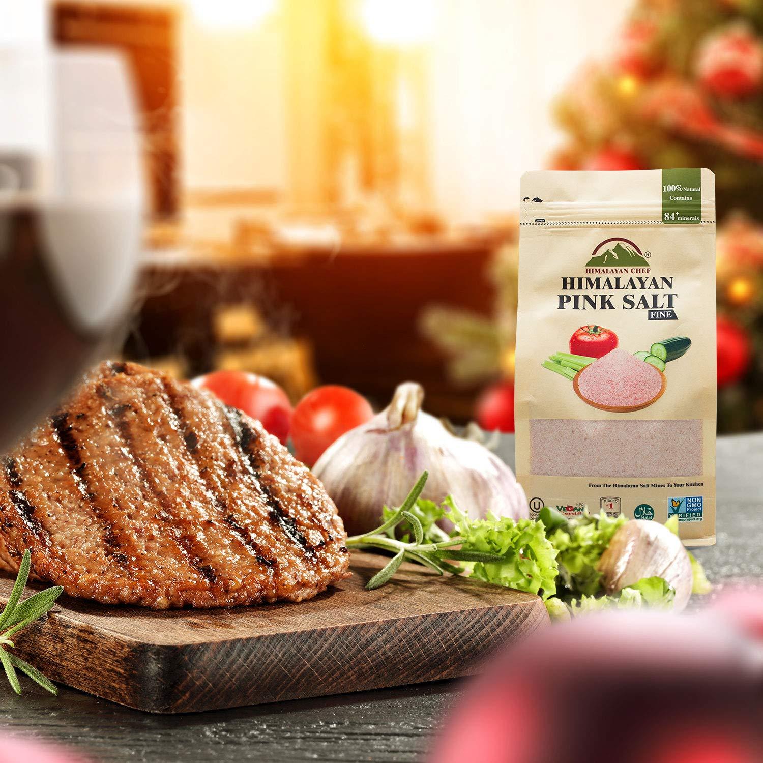 Himalayan Chef Pink Salt Fine - 2 Pounds - Premium Quality (Pack of 1) | Buy Now with Express ...