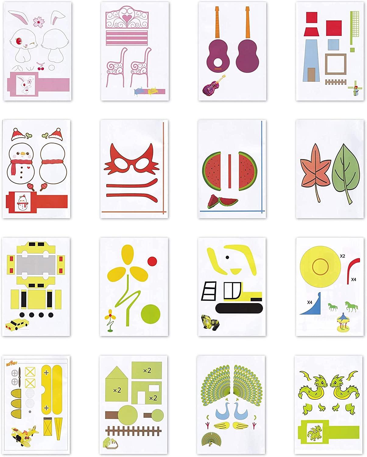 3D Printing Drawing Book: Reusable Colorful Template with 40 Patterns ...