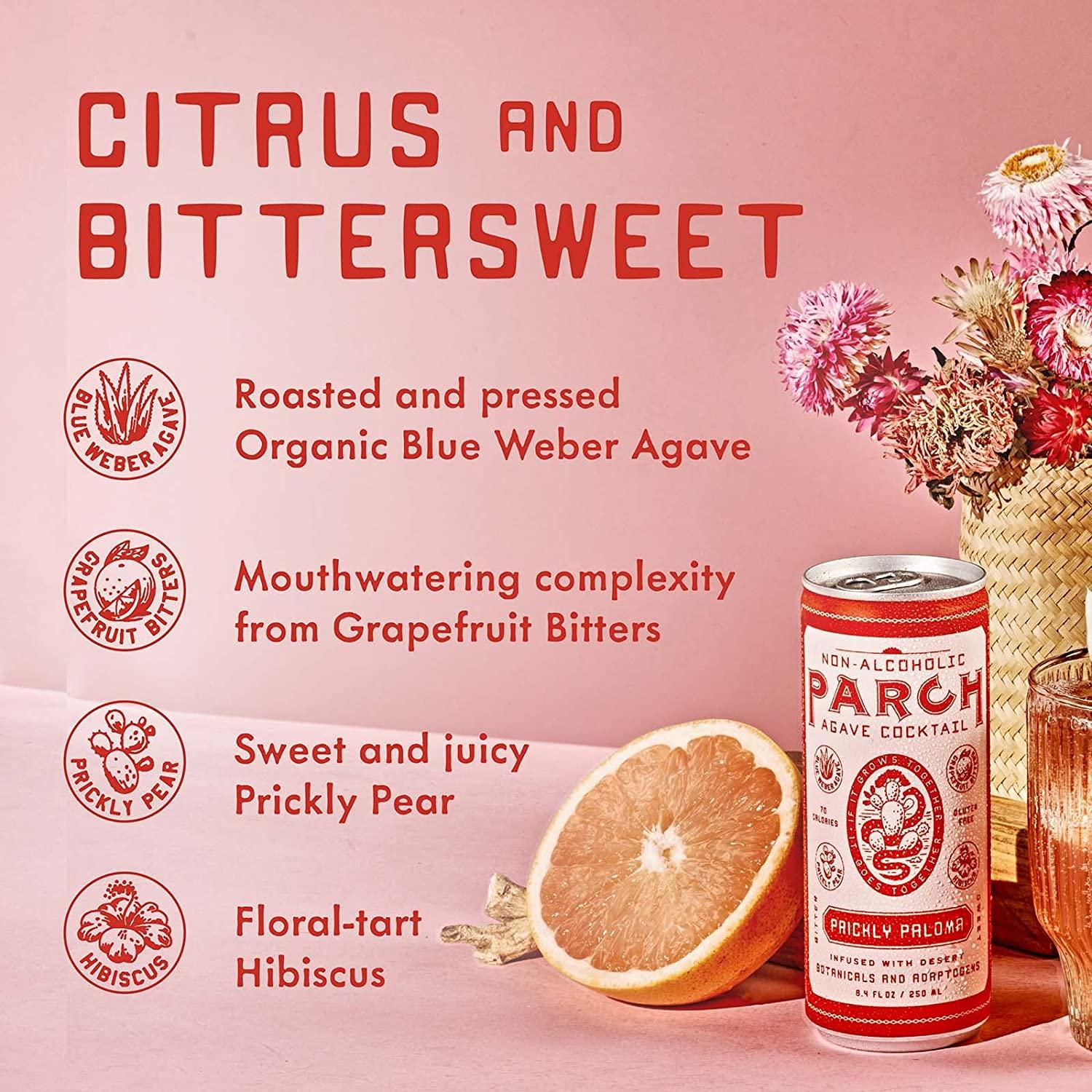 PARCH Spiced Pinarita + Prickly Paloma Variety Pack - Non-Alcoholic ...