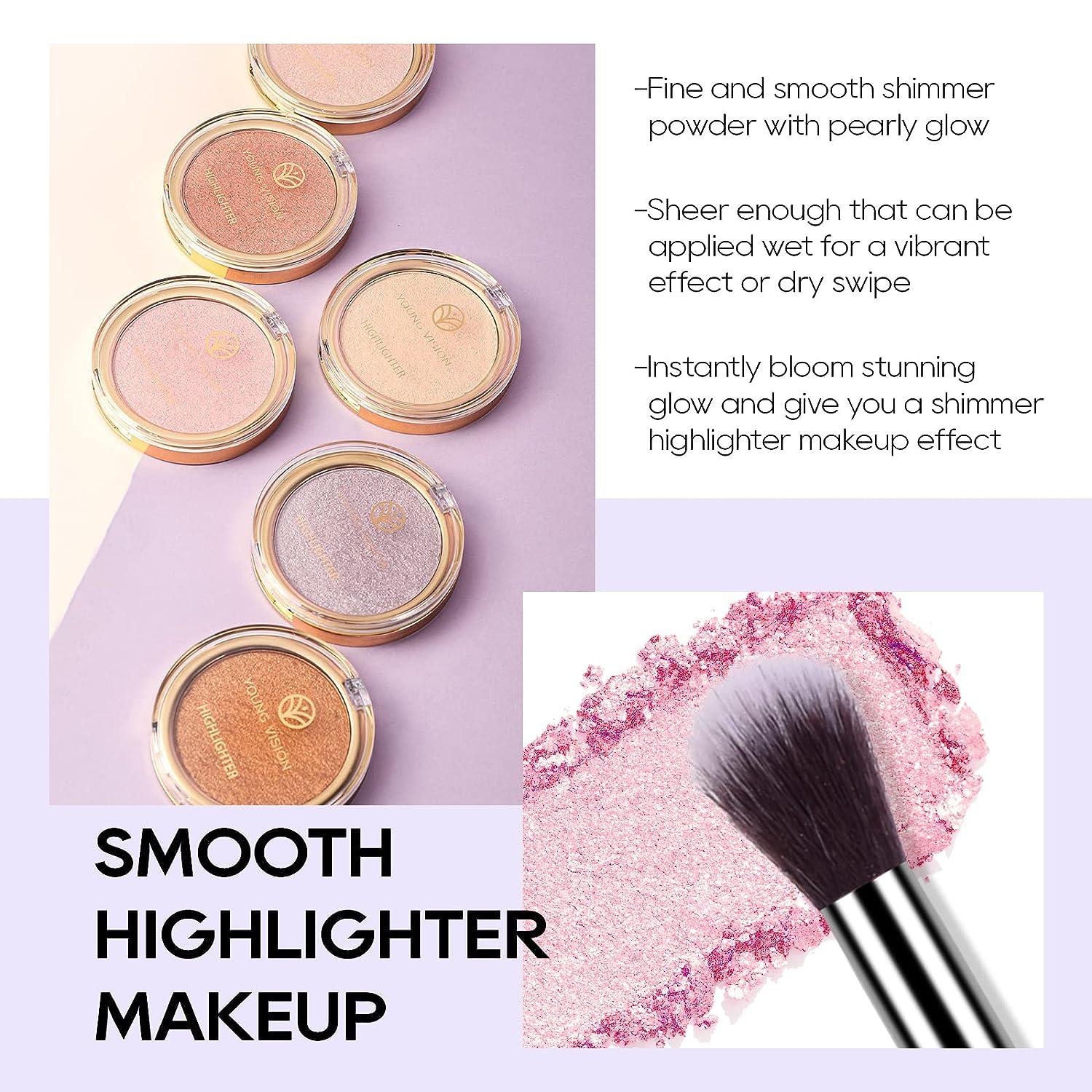 FREEORR Baked Highlighter Powder Palette - Sheer Shimmering Finish (02 ...