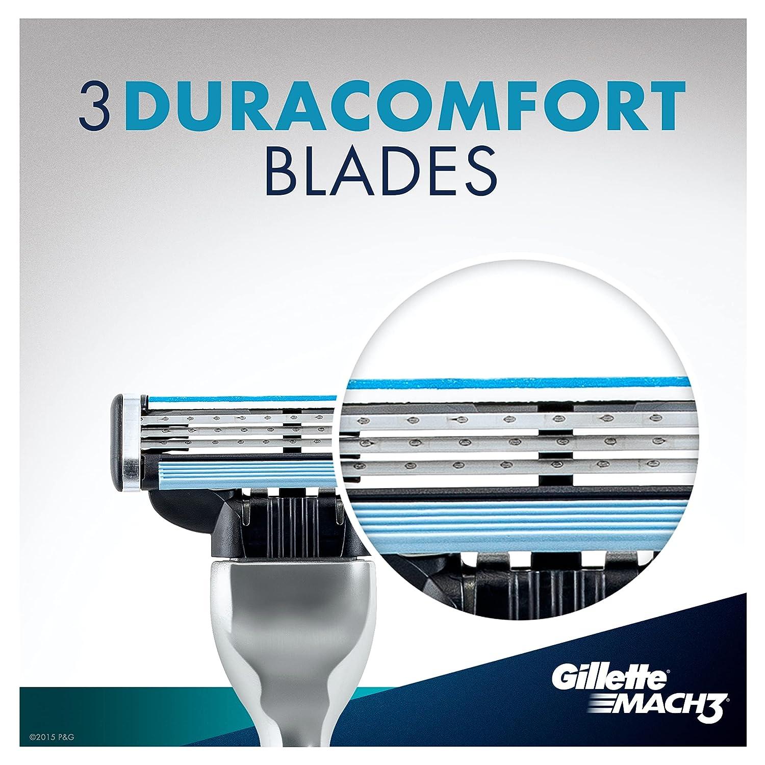 Gillette Mach 3 4-Pack - Precision Razor Blades for a Smooth Shave ...