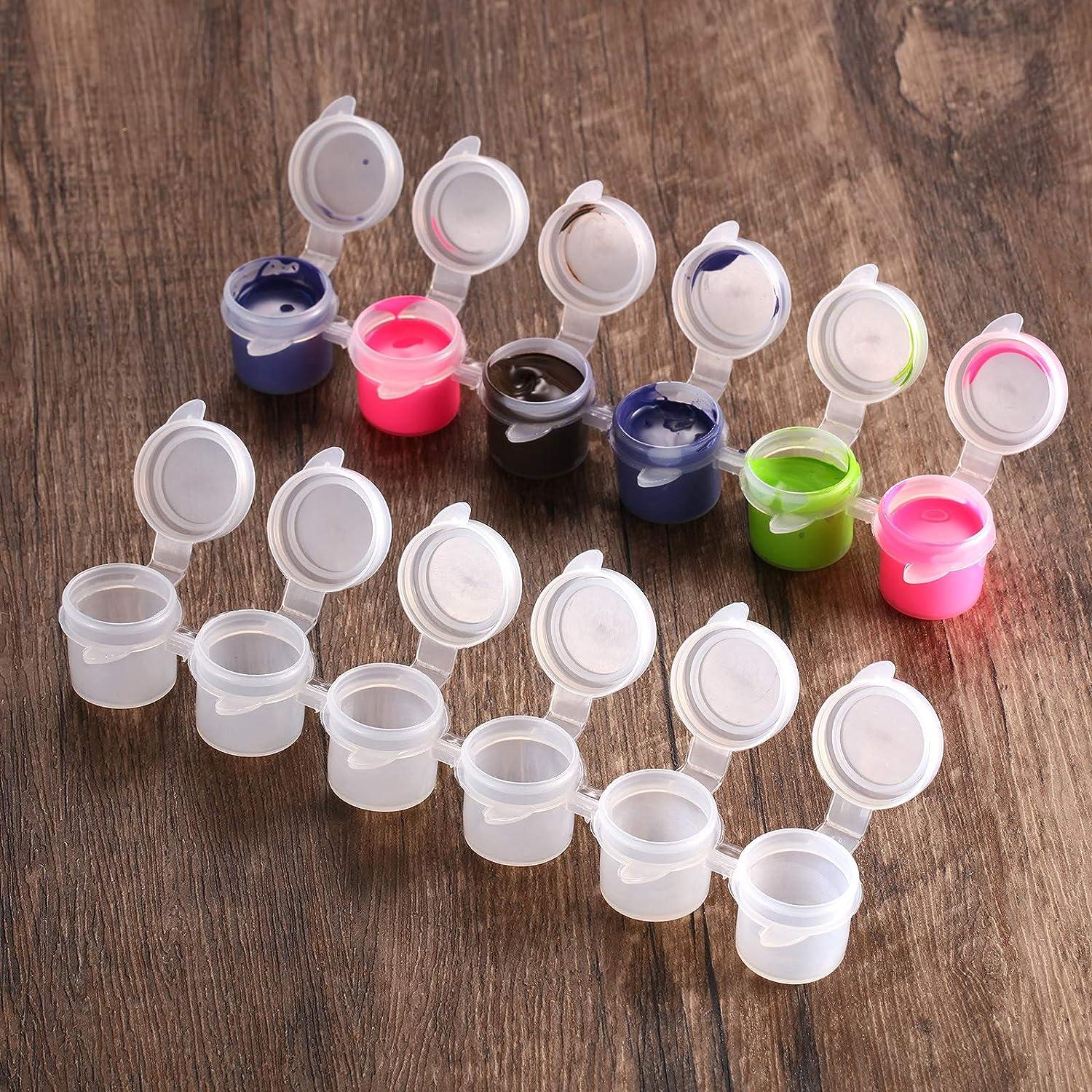 Outus 50 Strips Empty Paint Strips, Clear Storage Paint Cups - 300 Mini ...