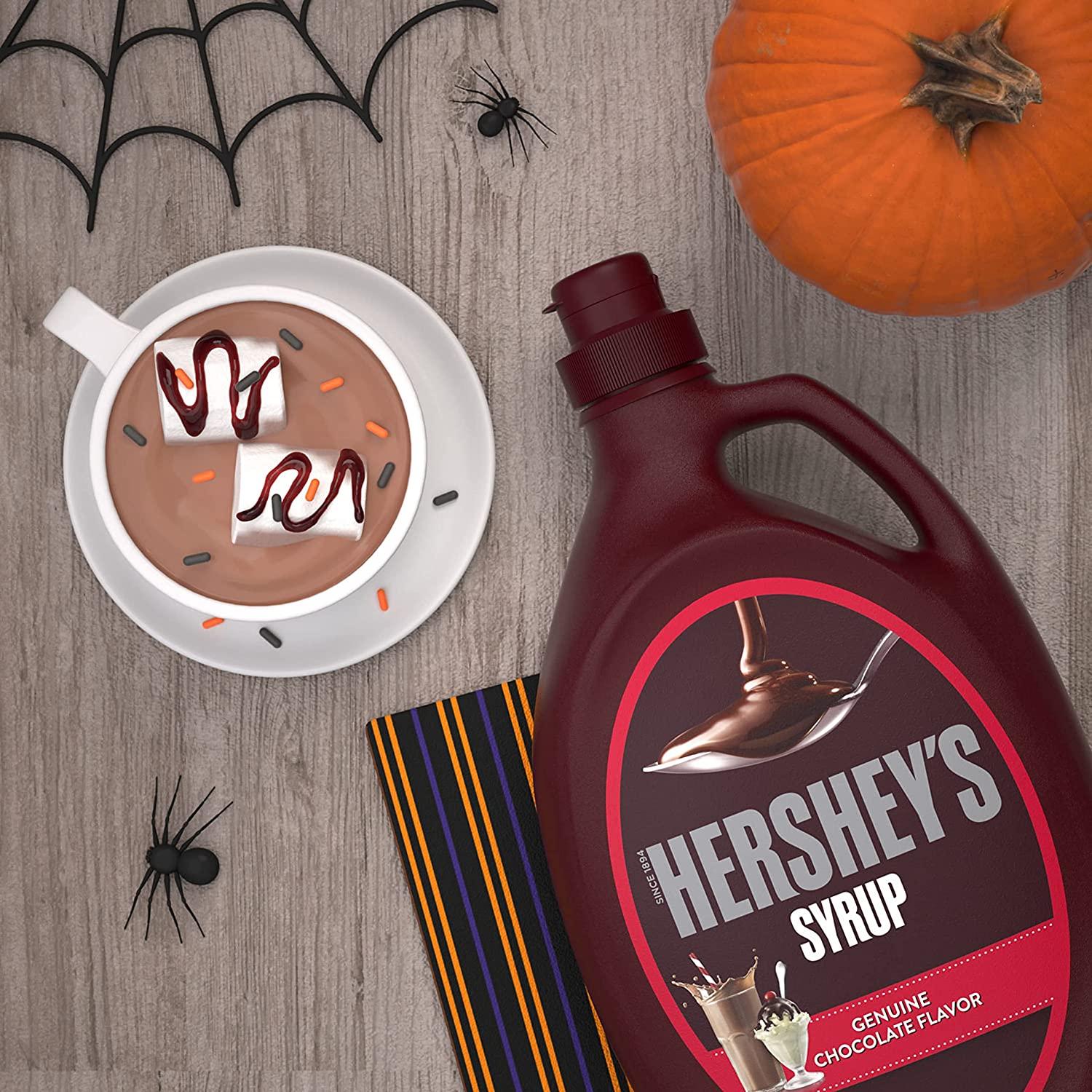 HERSHEY'S Genuine Chocolate Syrup - Halloween Edition - 48 oz Bulk ...